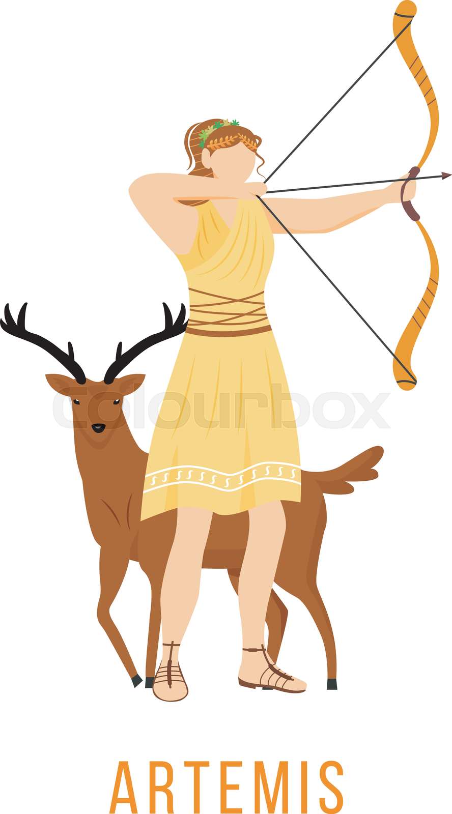 Artemis flat vector illustration | Stock vector | Colourbox