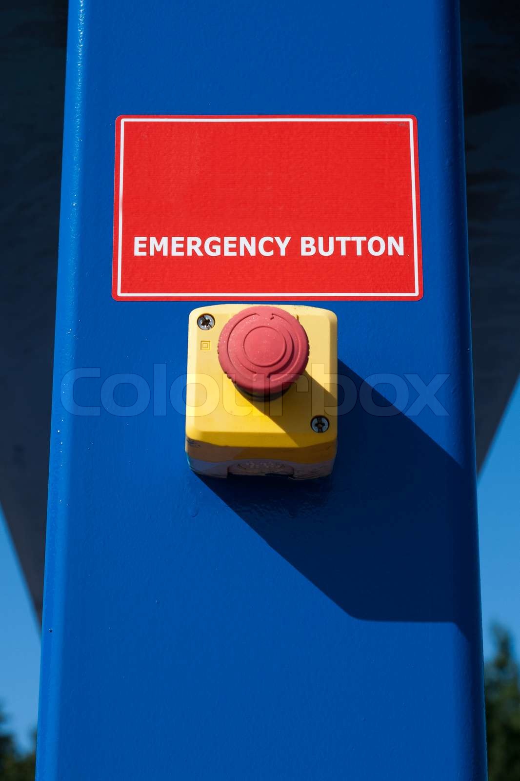 red emergency button | Stock image | Colourbox