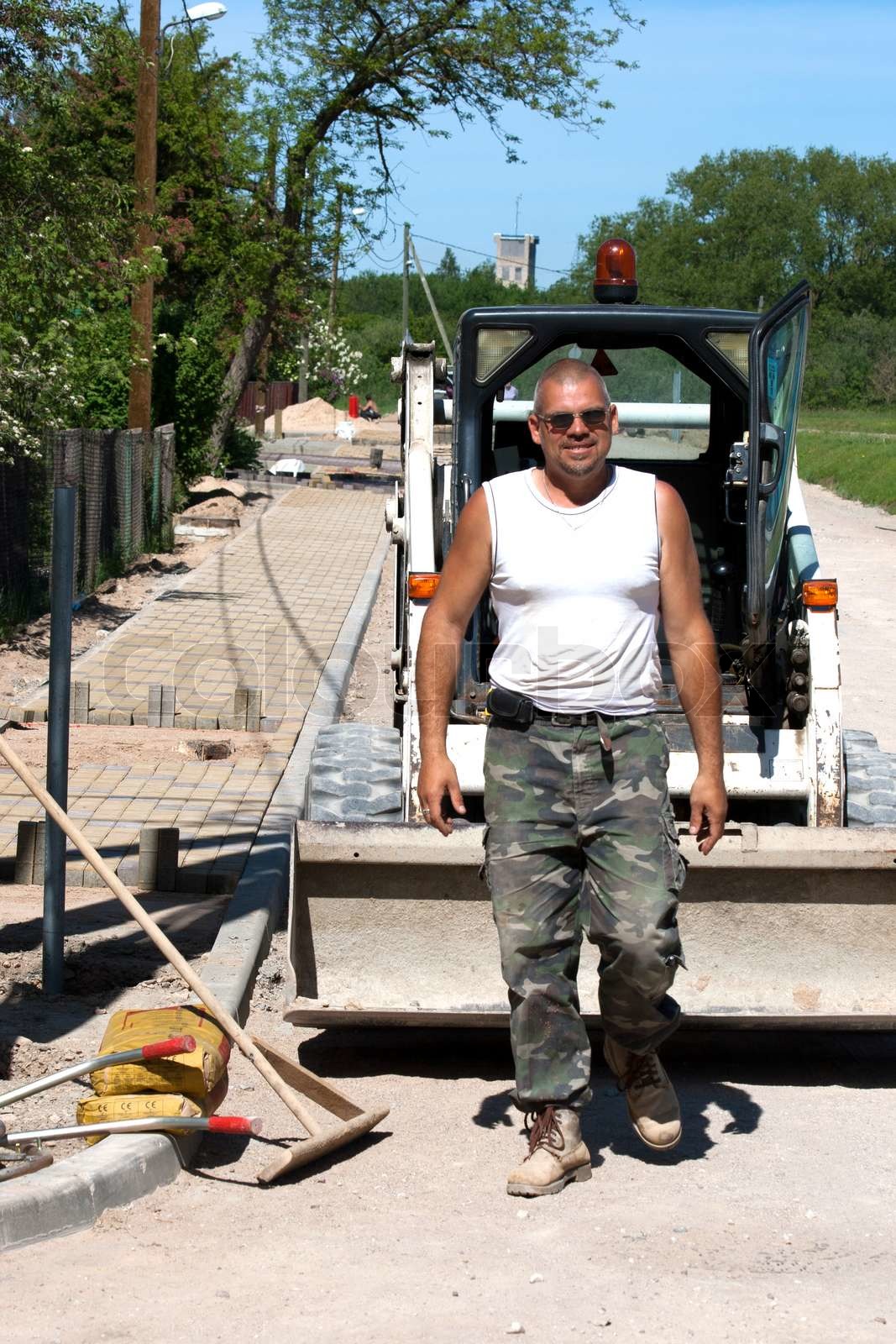 Bobcat driver | Stock image | Colourbox