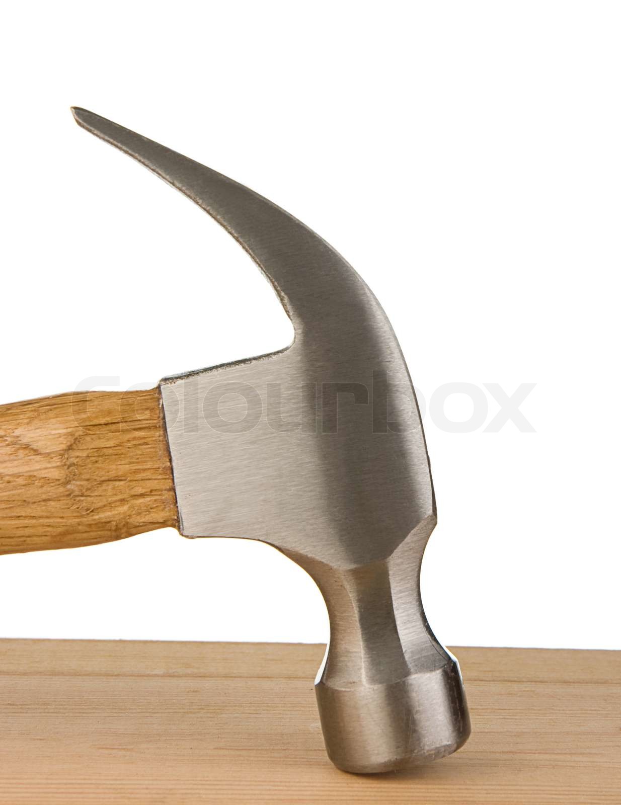 hammer værktøj isoleret på hvidt | Stock foto | Colourbox