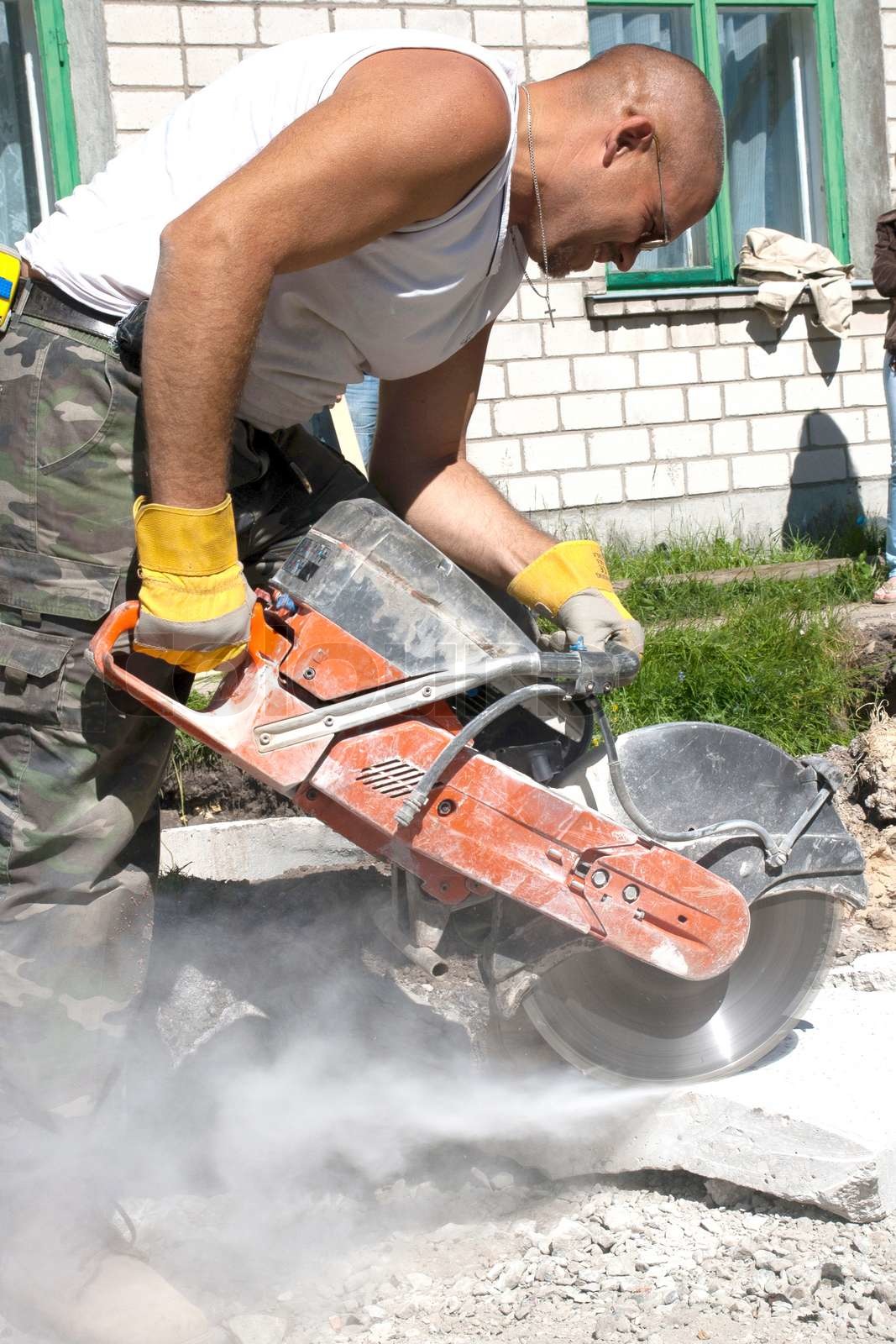 concrete circular saw | Stock image | Colourbox