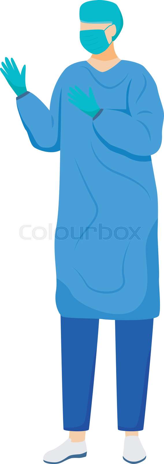 Surgeon flat vector illustration | Stock vector | Colourbox