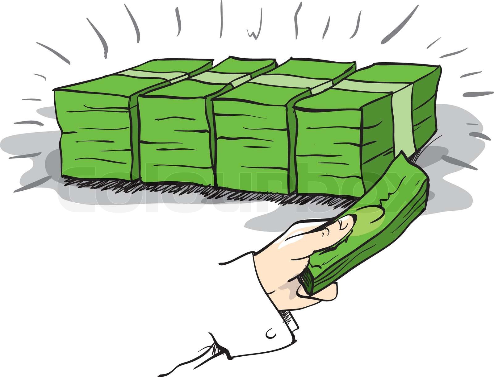 penge, bunke, pengesedler | Stock vektor | Colourbox