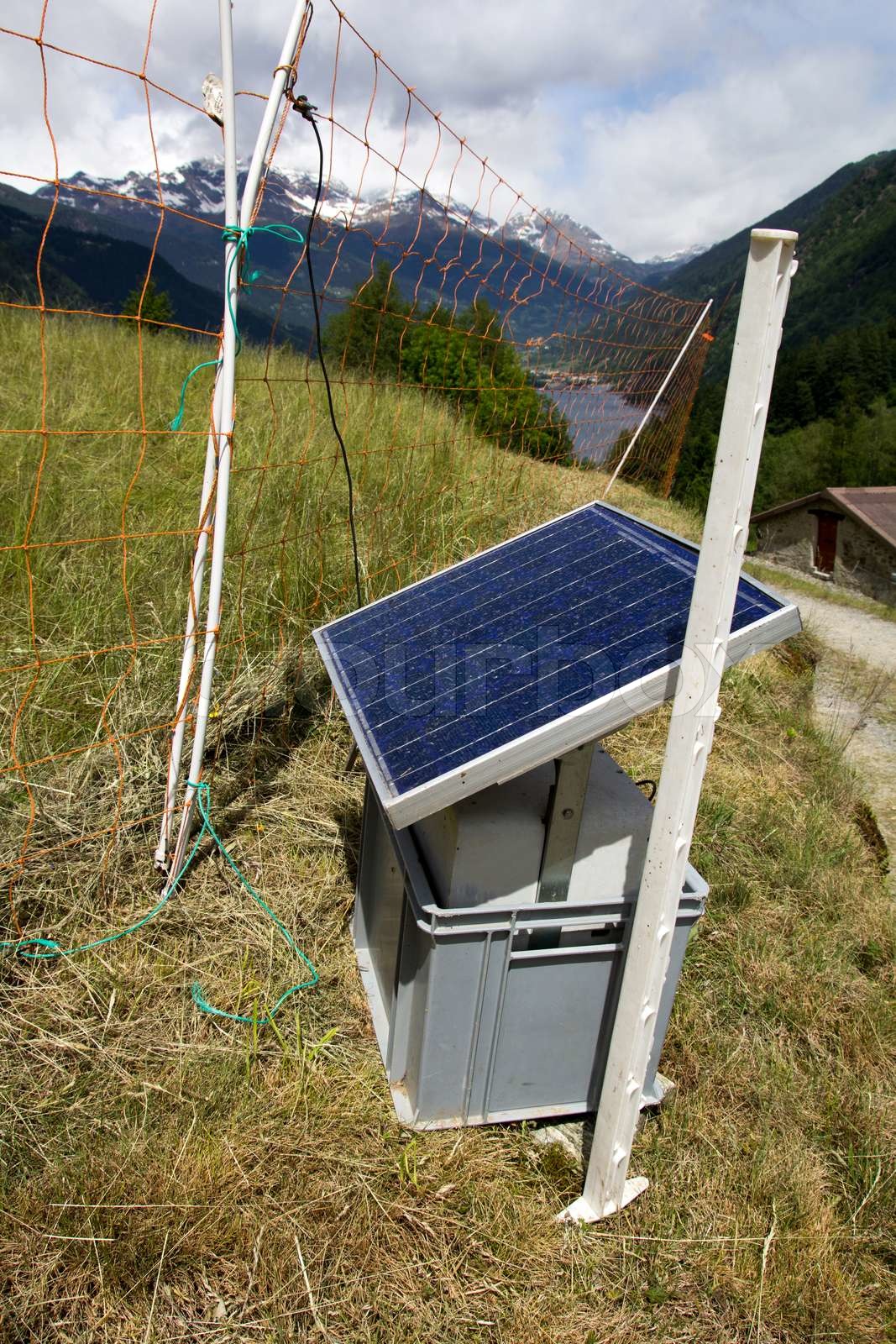 solar panel in the Swiss Alps | Stock image | Colourbox