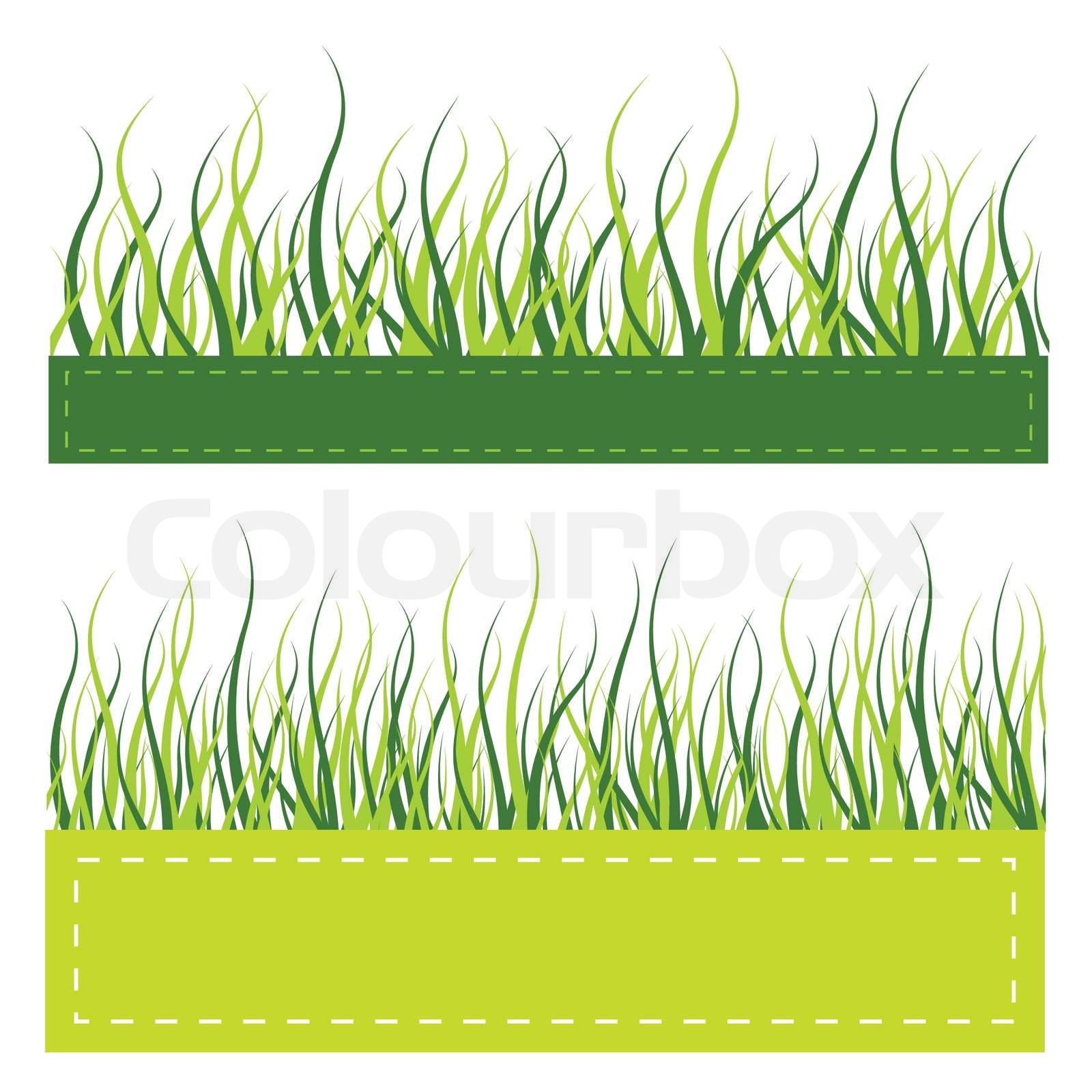 Green grass card | Stock vector | Colourbox