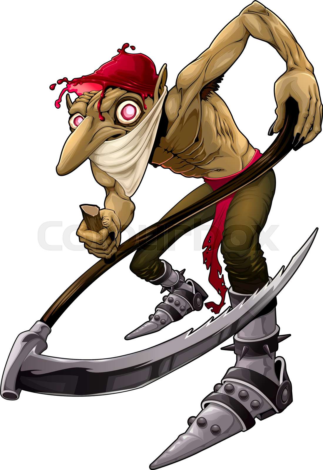 Irish evil goblin called Red Cap | Stock vector | Colourbox