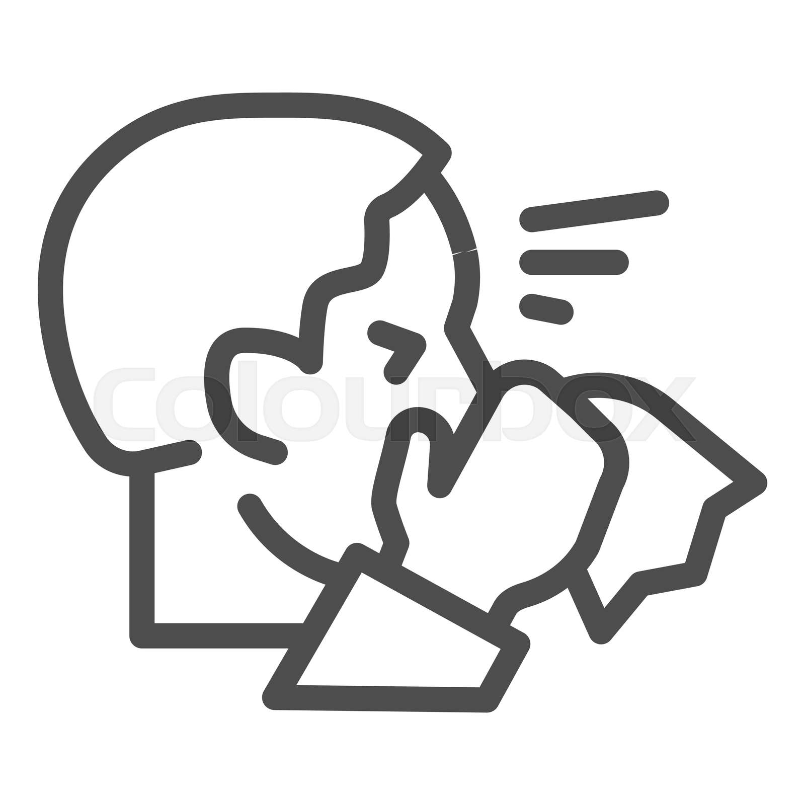 Sick Person Clipart Black And White
