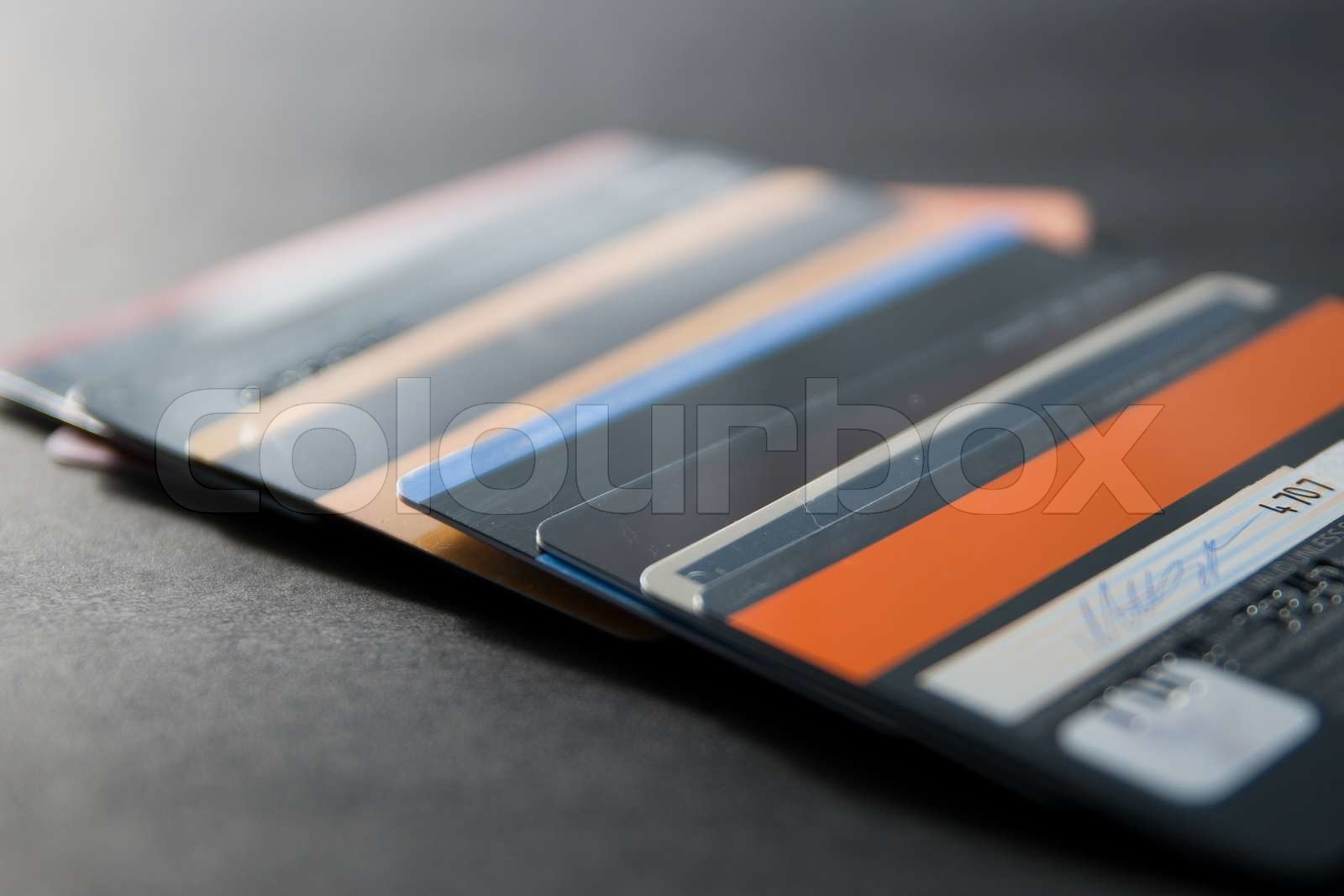 Stack of credit cards | Stock image | Colourbox