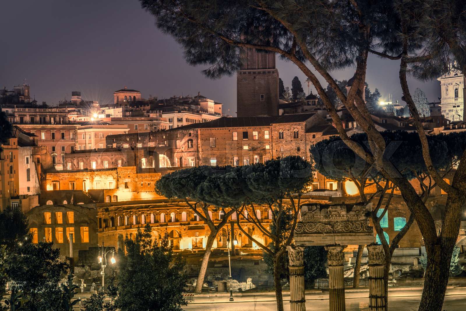 Streets Of Rome At Night. | Stock image | Colourbox