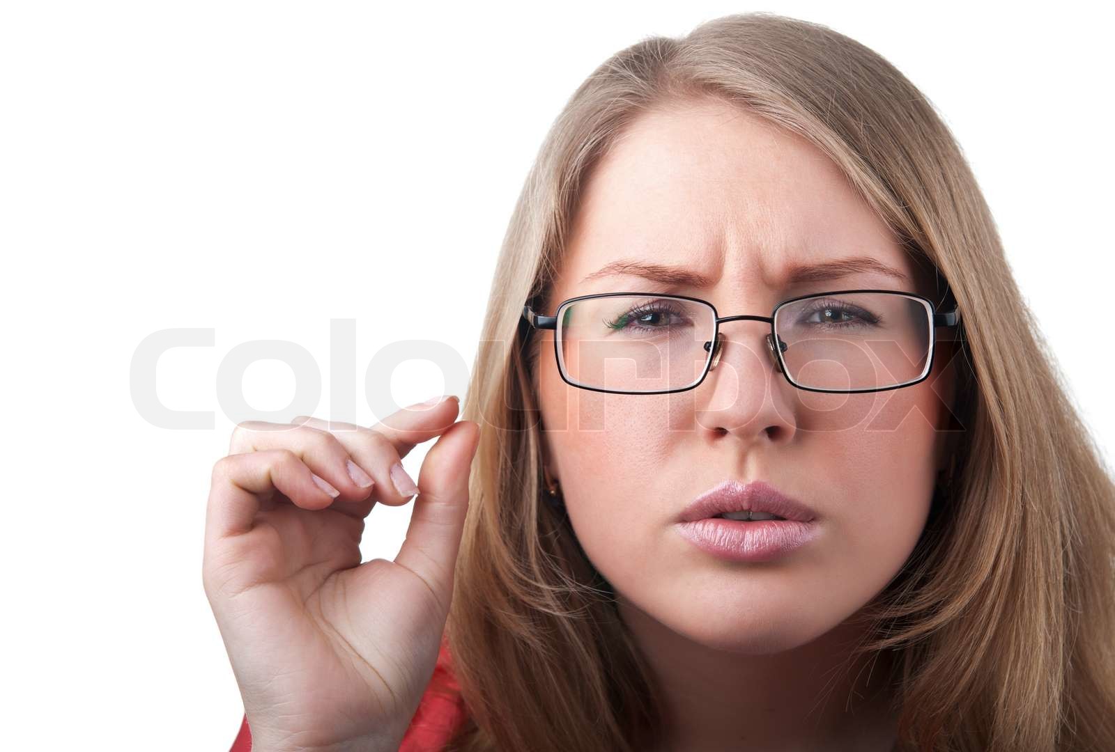 woman with poor eyesight | Stock image | Colourbox
