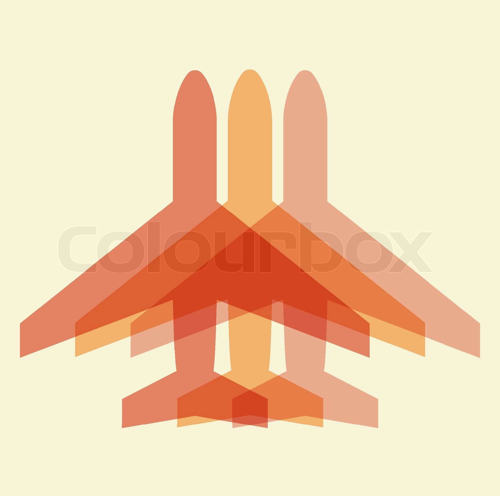 Flugzeug-symbol | Stock-Vektor | Colourbox