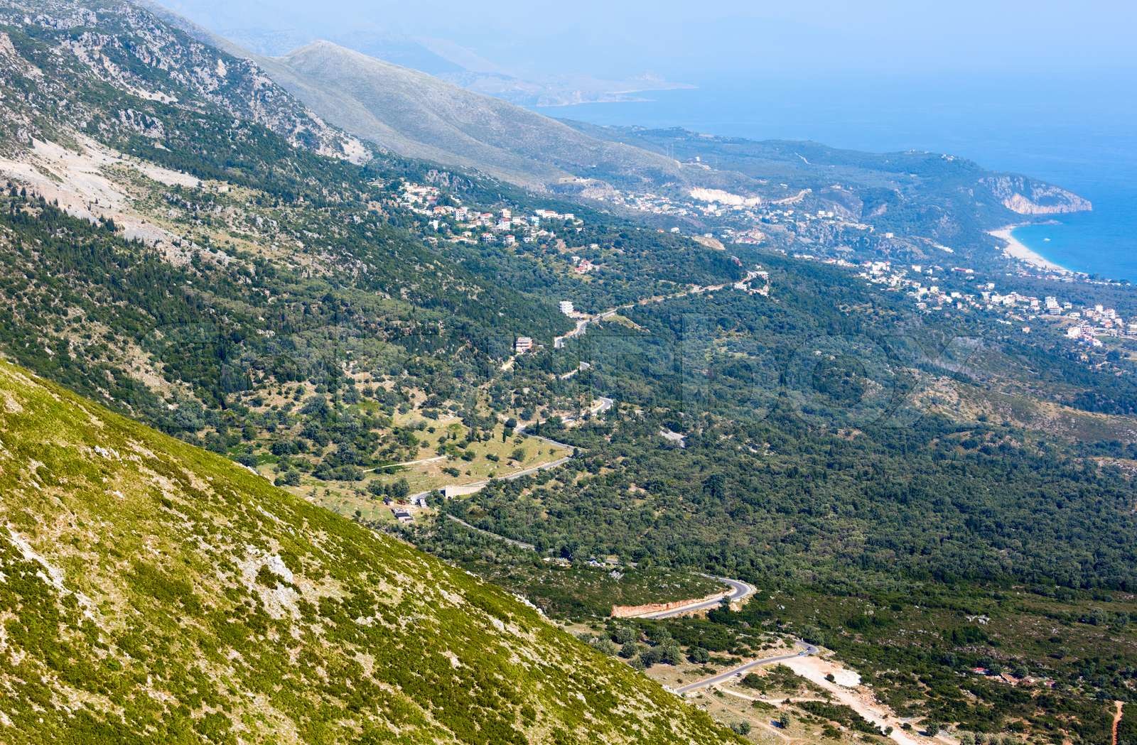Summer coast view from Llogara pass Albania | Stock image | Colourbox