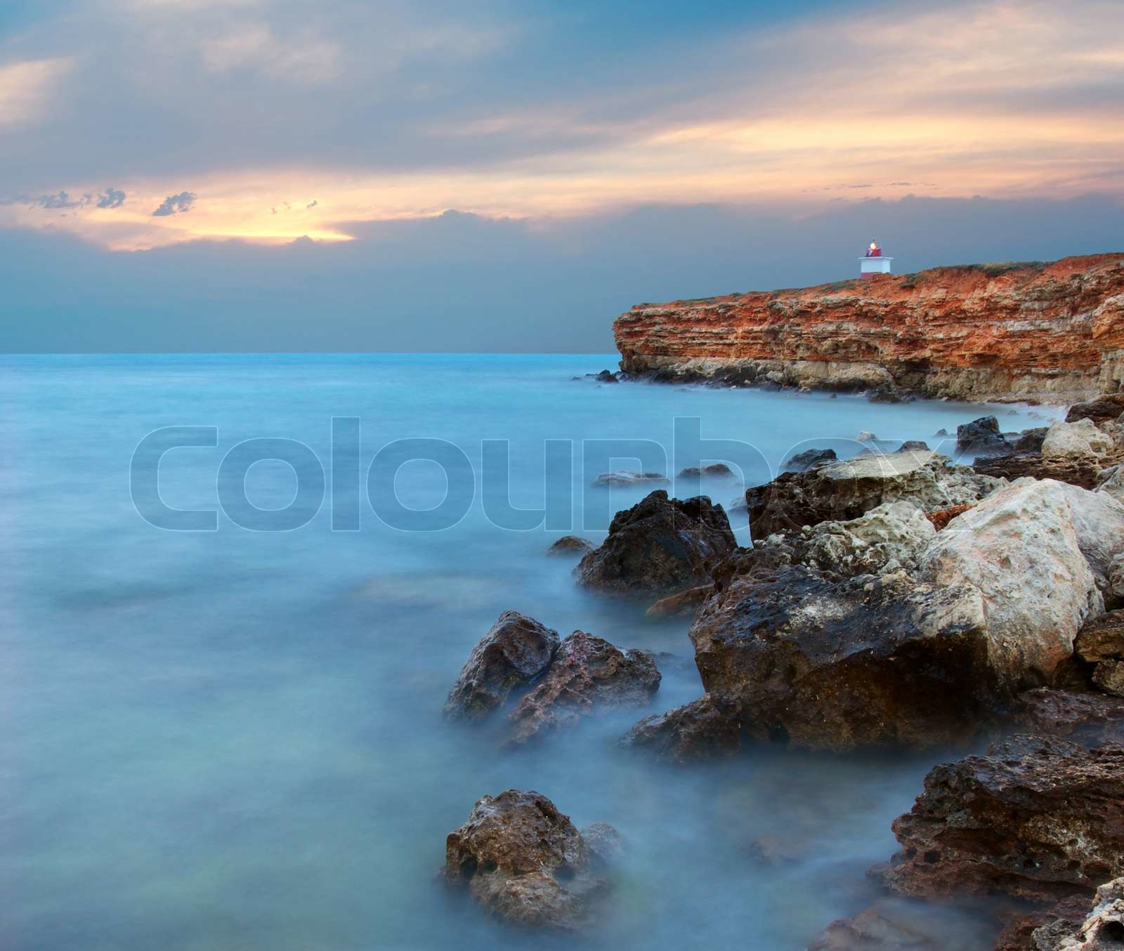 Deep blue storm on the sea | Stock image | Colourbox
