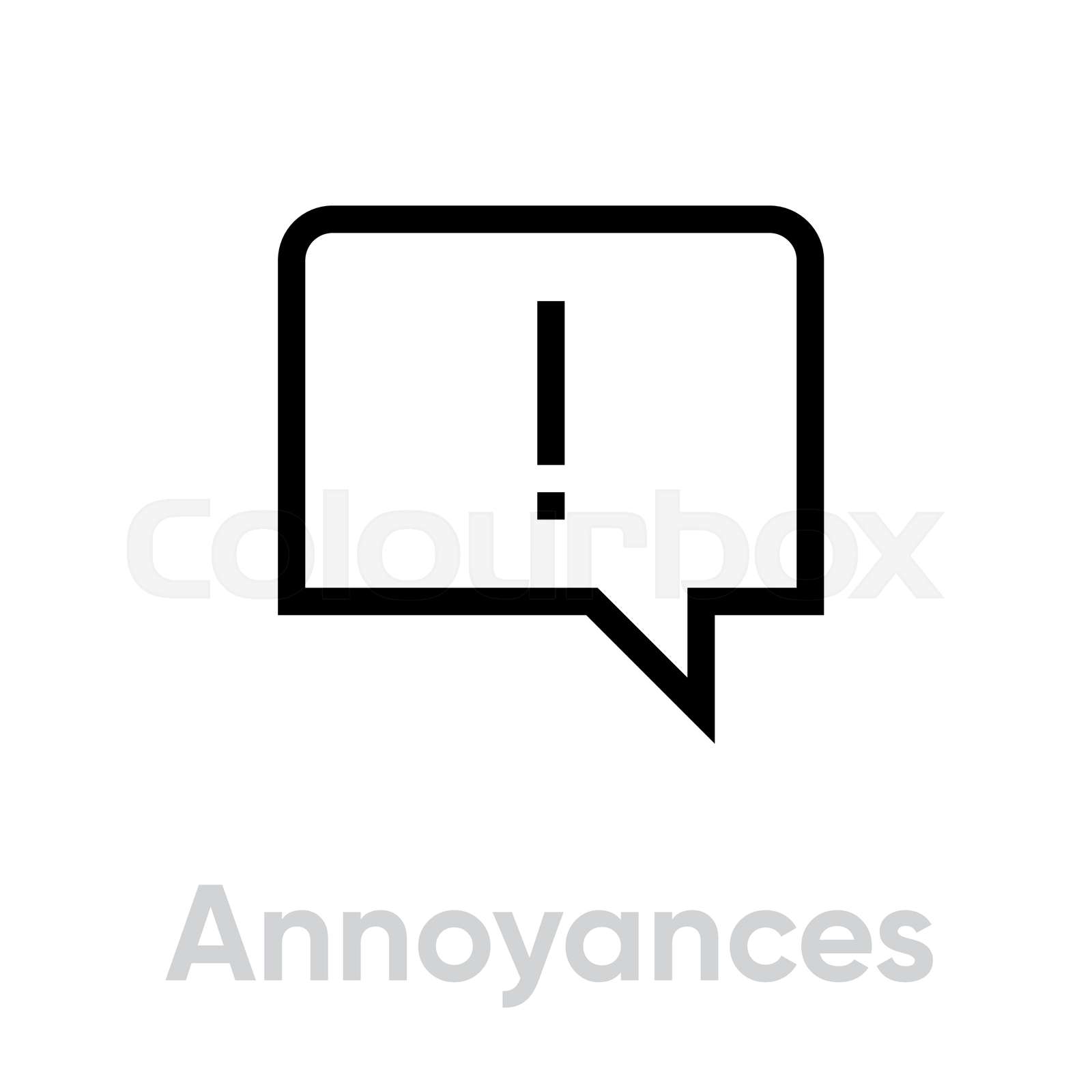 Annoyances icon. Editable Vector Stroke. | Stock vector | Colourbox