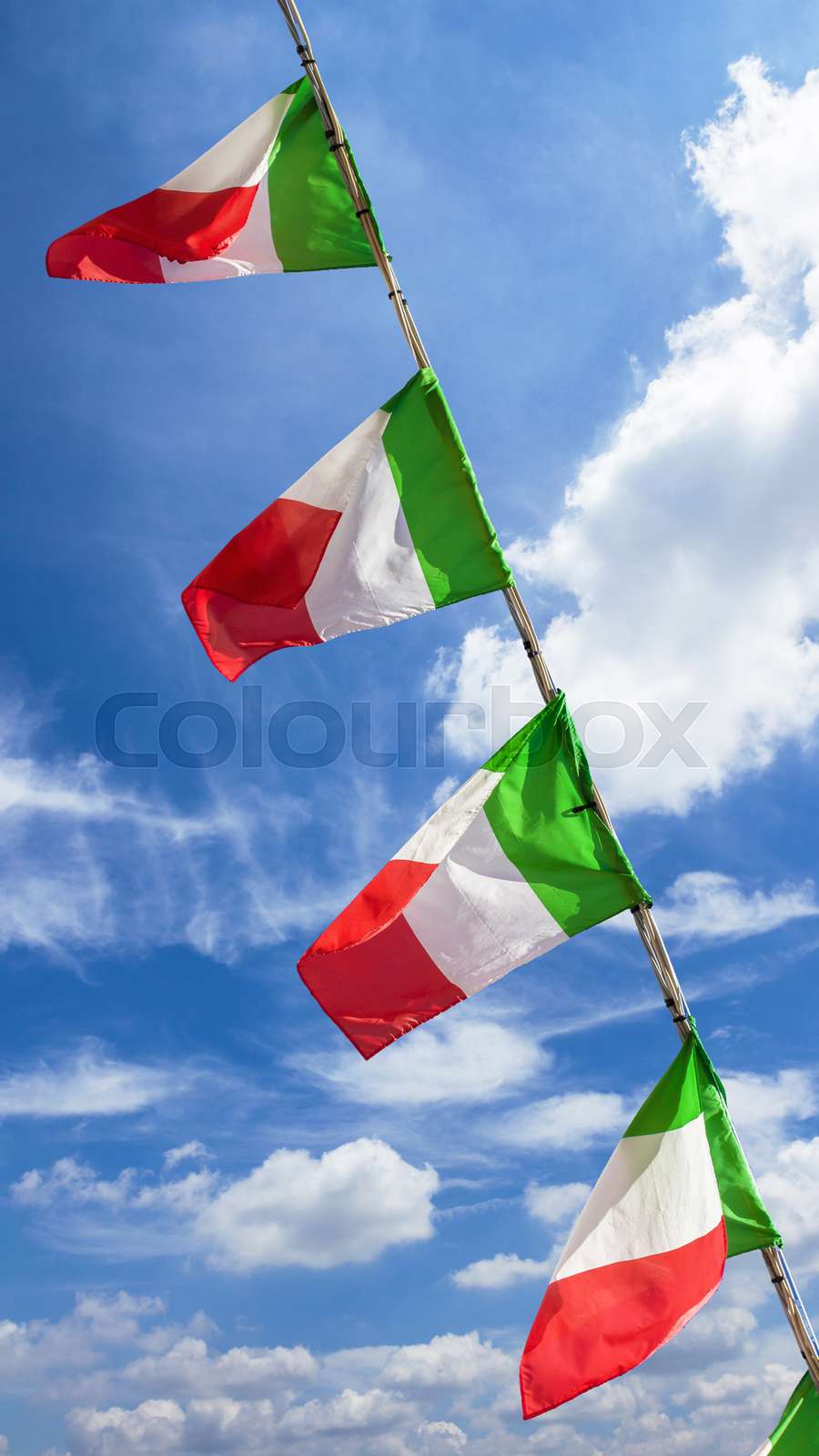 Small italian flags | Stock image | Colourbox