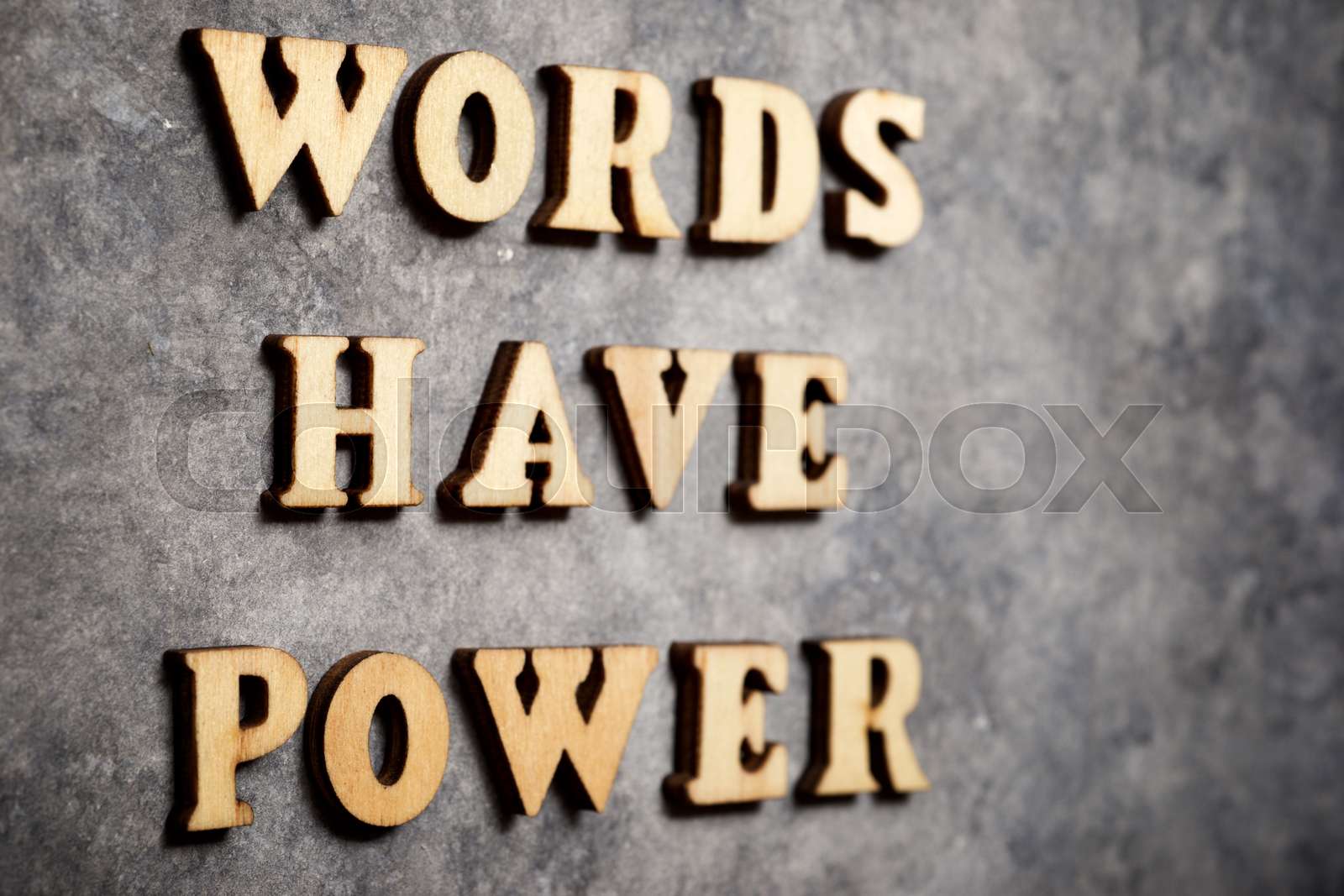 Words have power text | Stock image | Colourbox