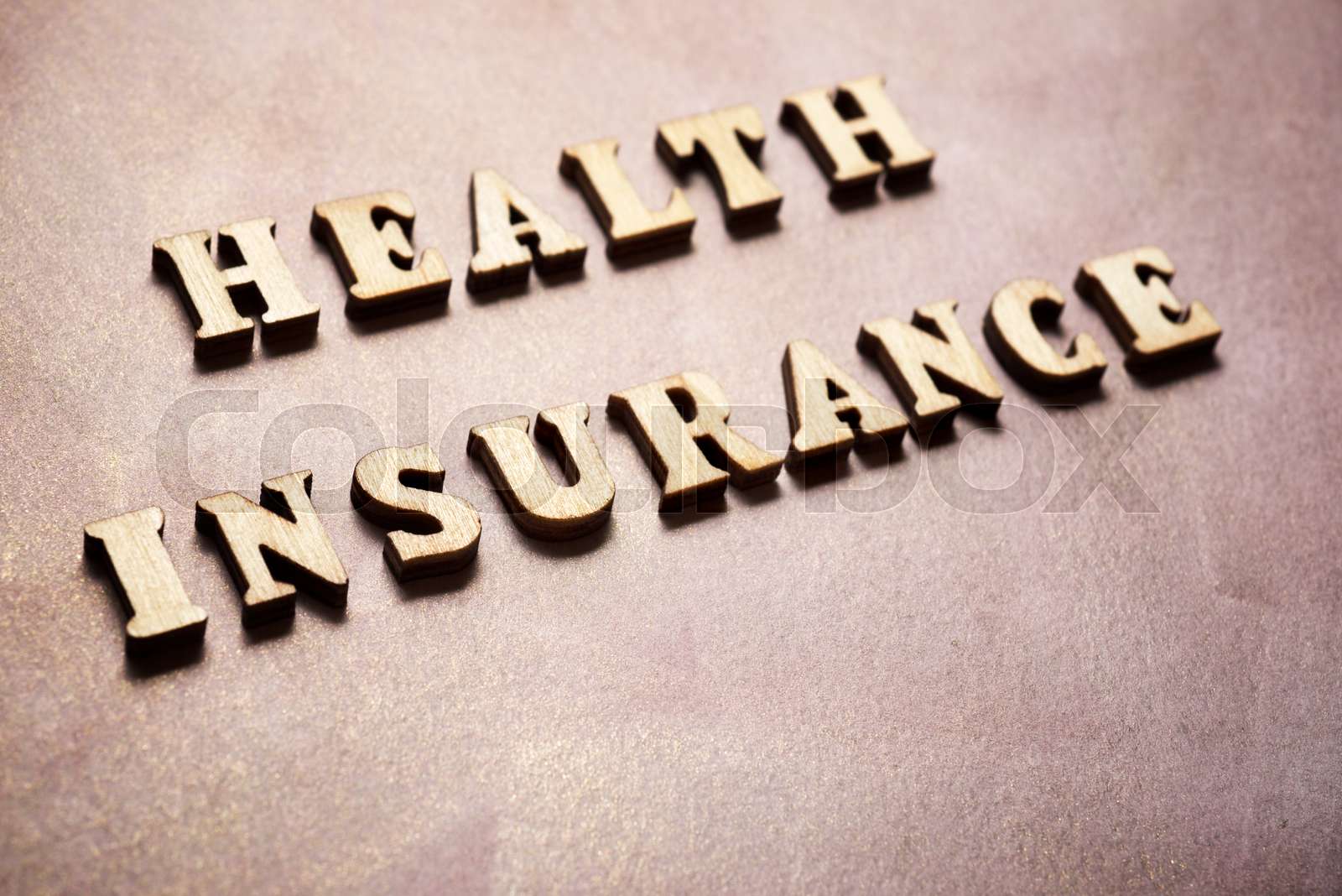 Health insurance text | Stock image | Colourbox