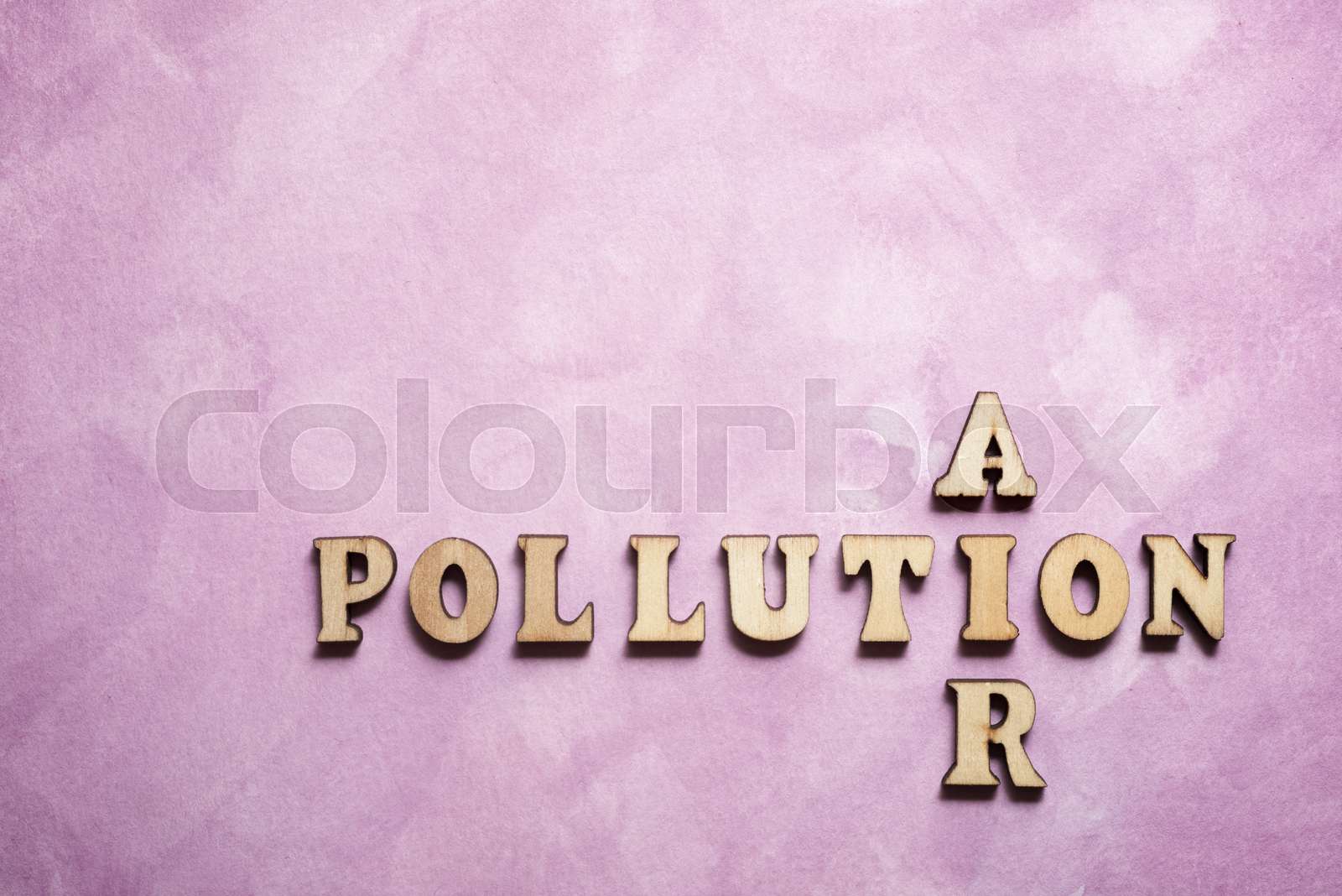 Air pollution text | Stock image | Colourbox