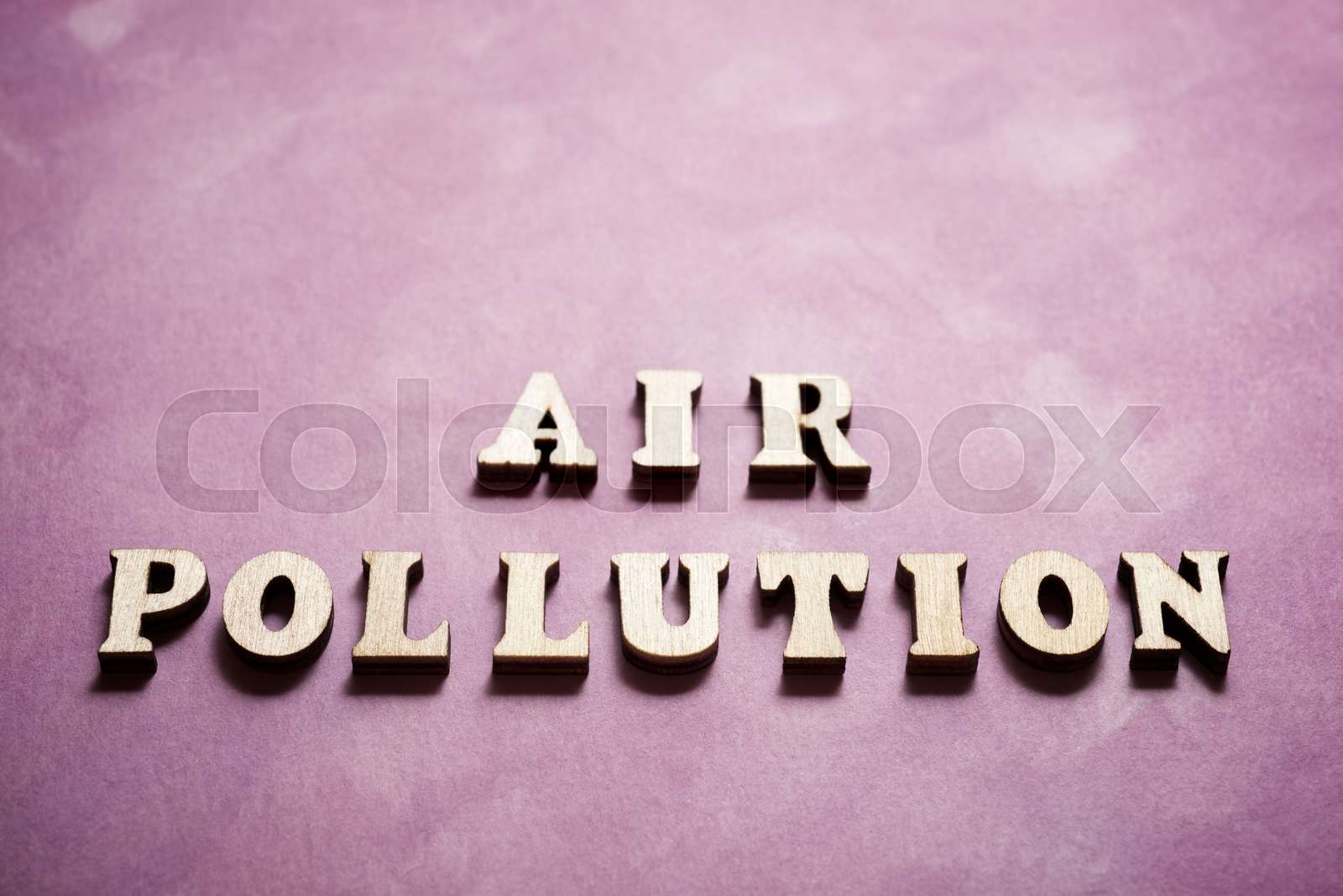 Air pollution text | Stock image | Colourbox