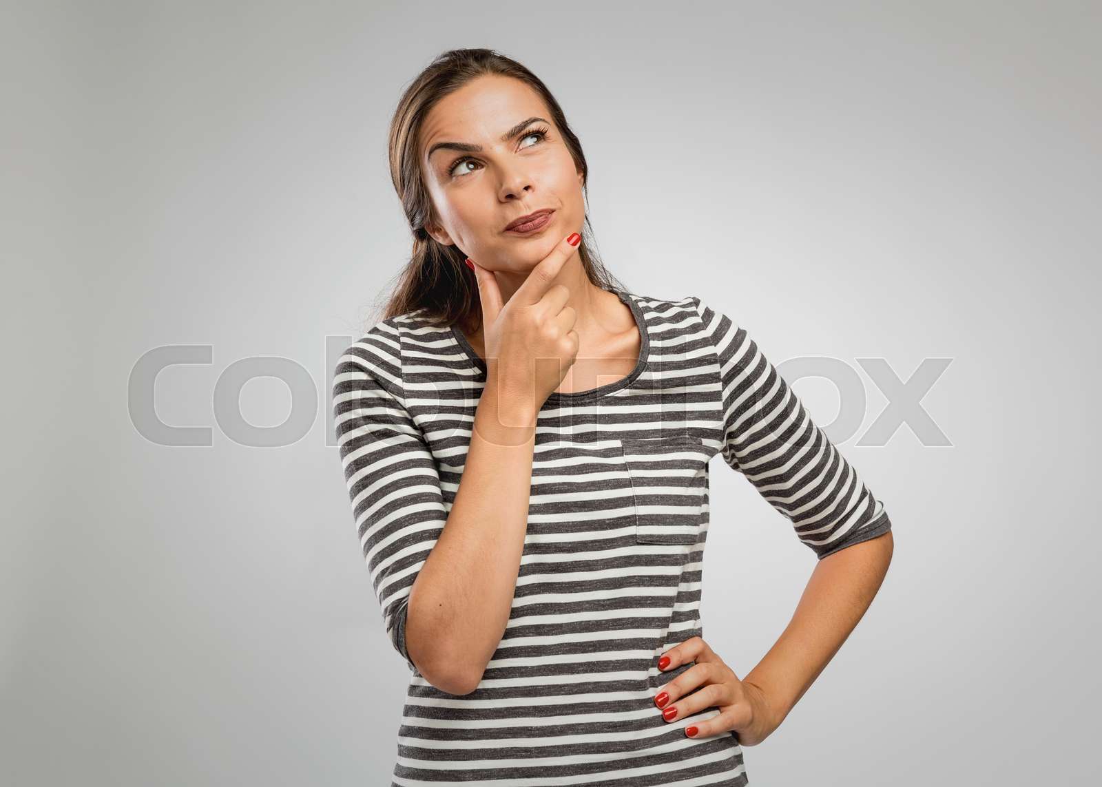 Woman thinking | Stock image | Colourbox