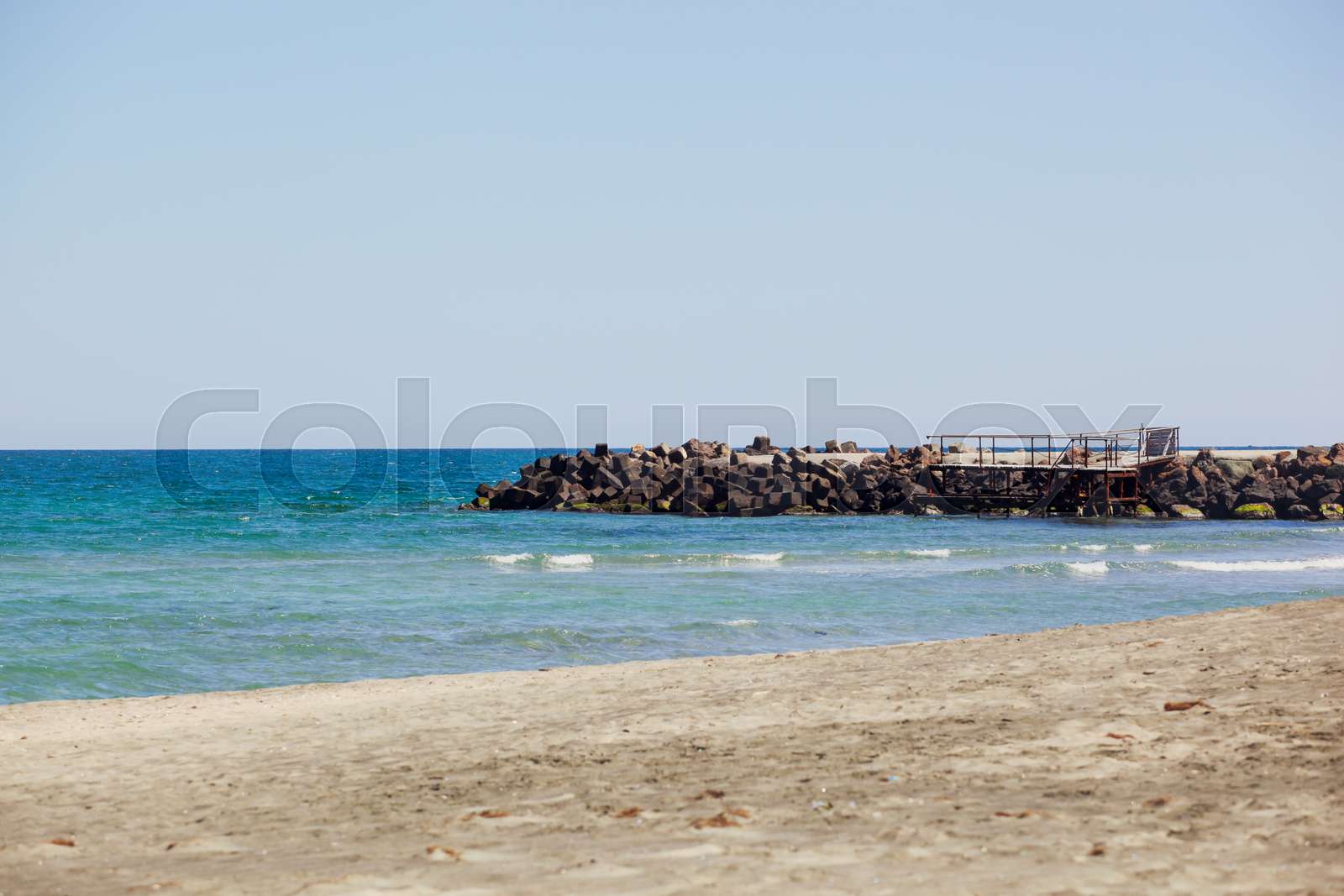Beach and sea in bright sunlight | Stock image | Colourbox