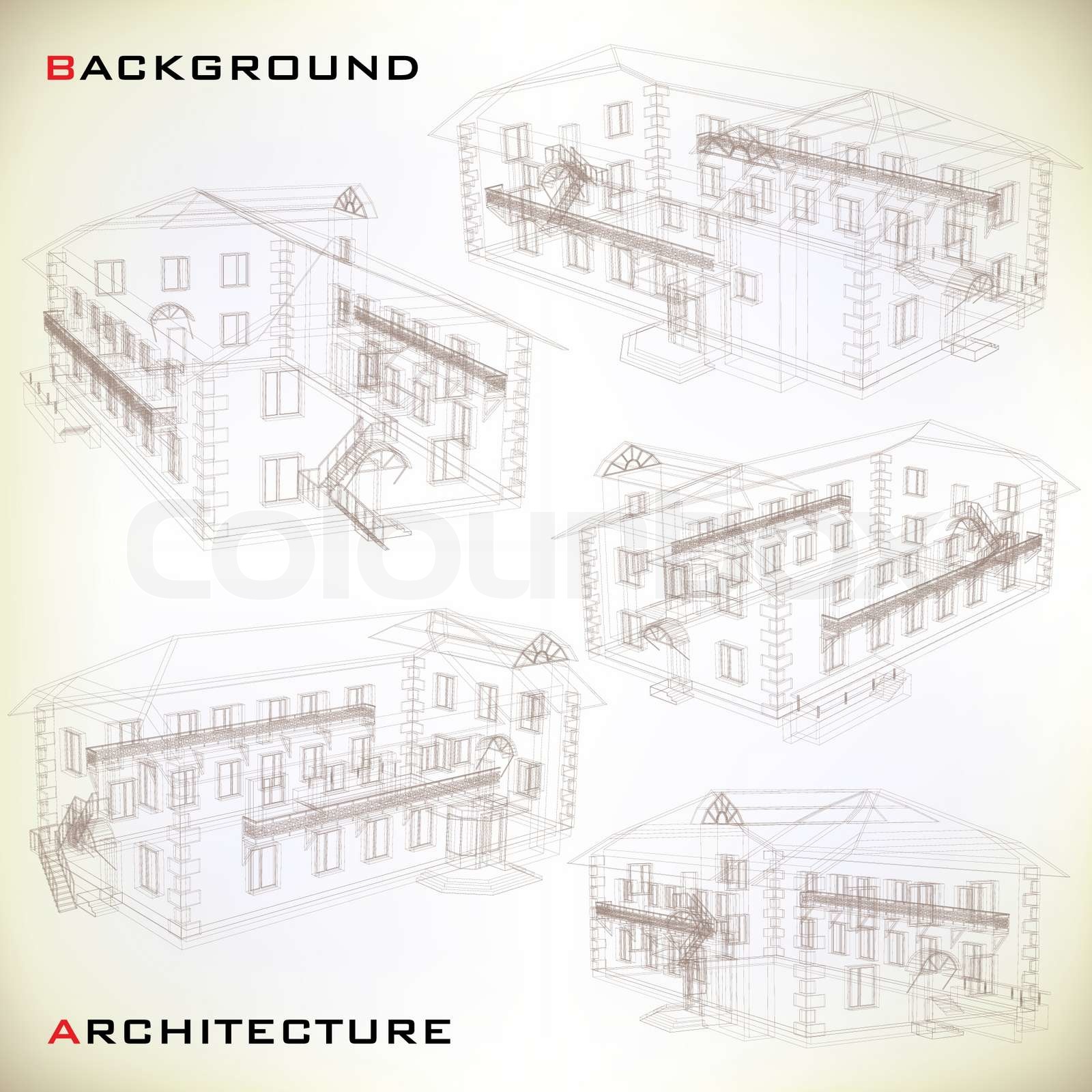 arkitekt, tegning, vektor | Stock vektor | Colourbox