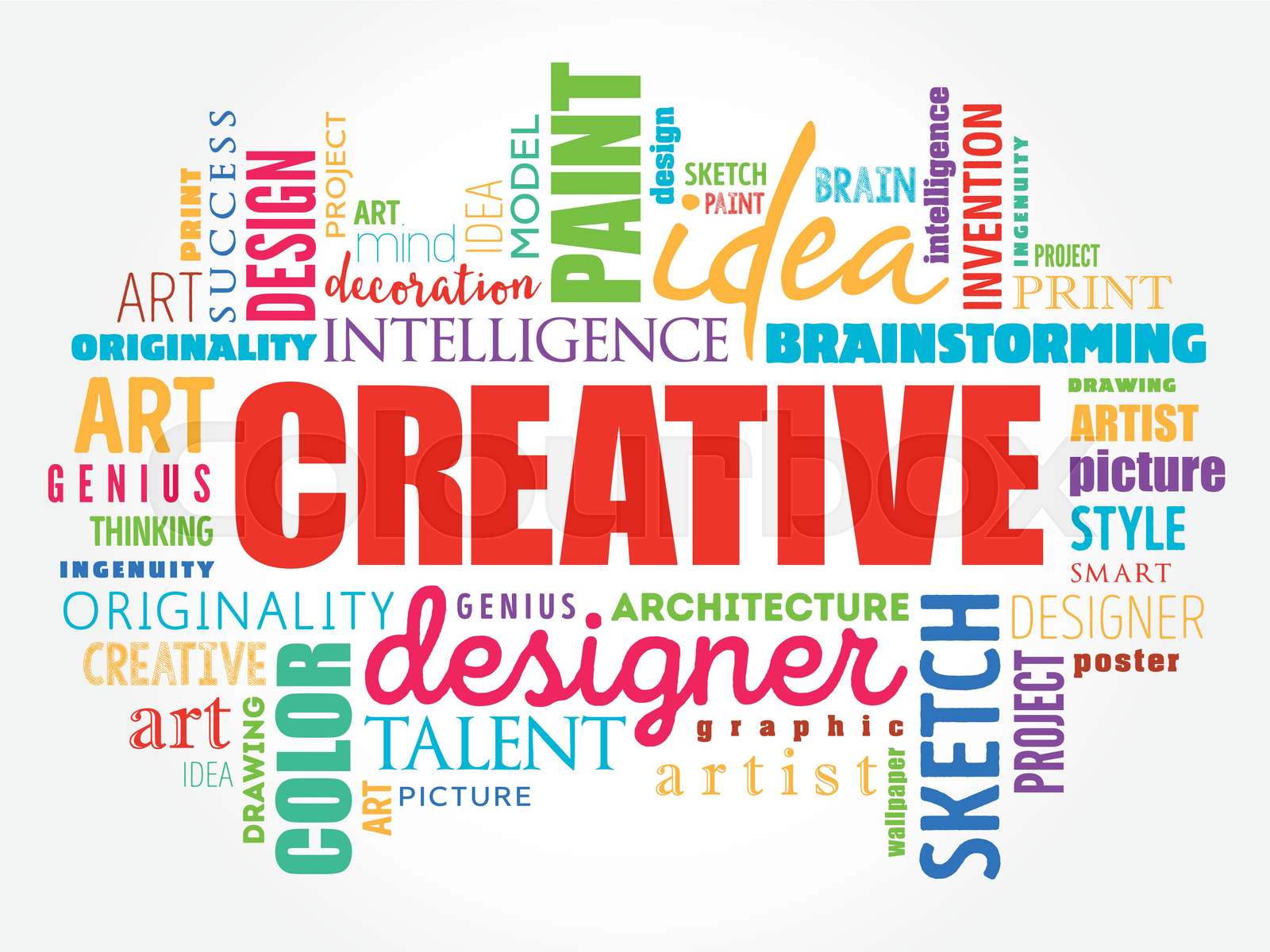 CREATIVE word cloud, creative concept | Stock vector | Colourbox