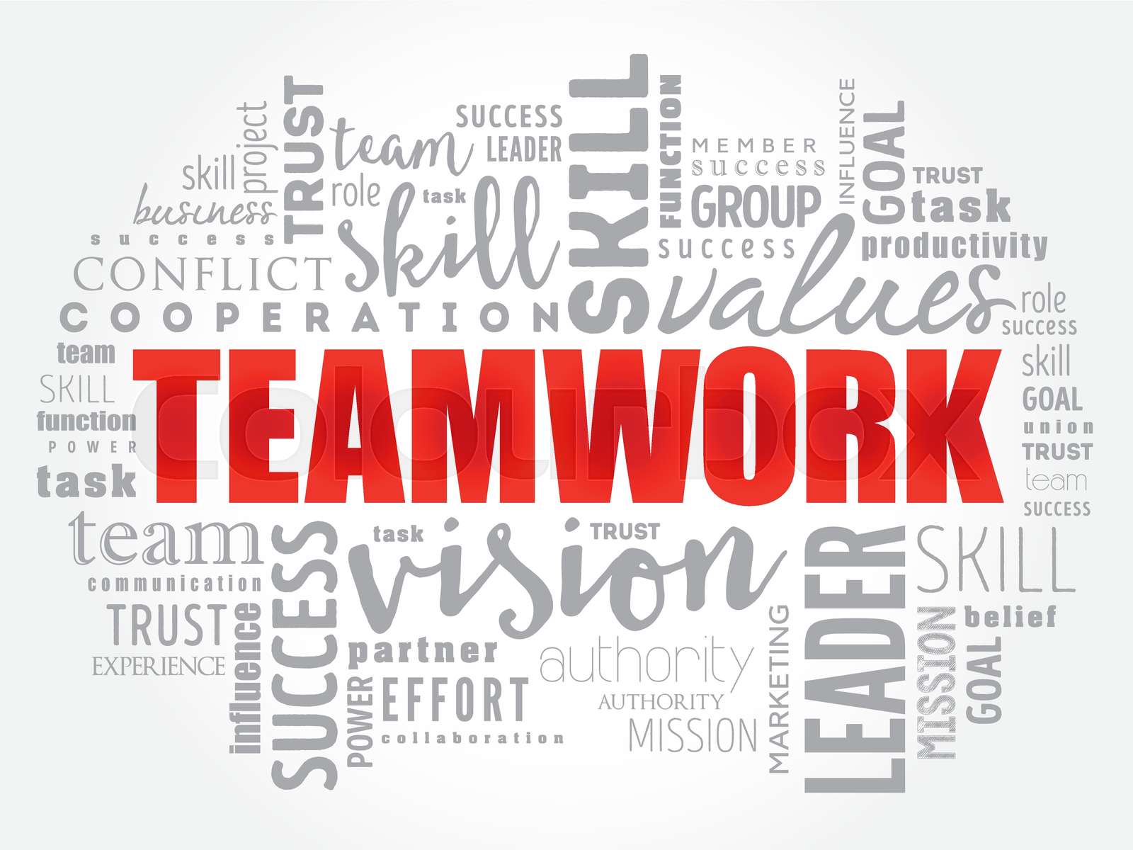 Teamwork word cloud collage | Stock vector | Colourbox