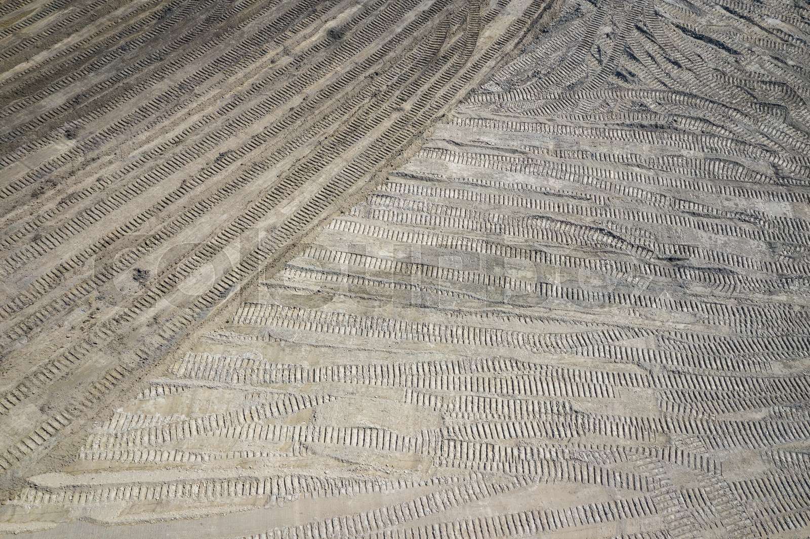 Aerial view of industrial mineral open pit mine. Opencast mining. Drone ...