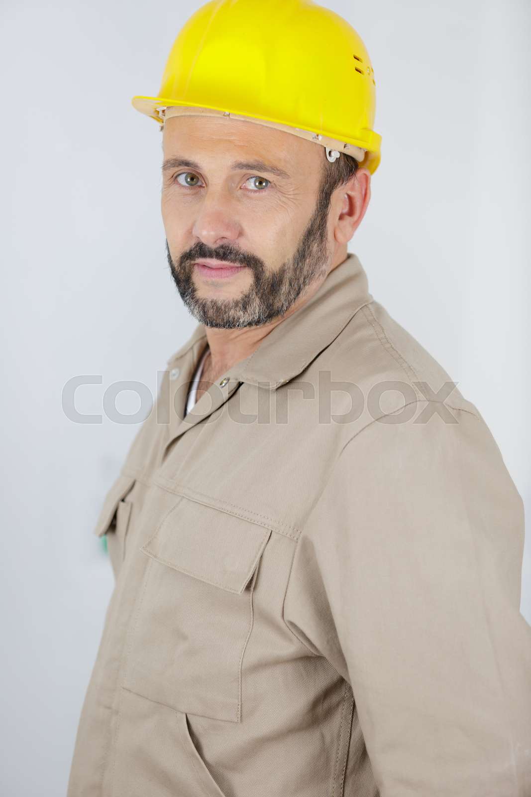 a serious male contractor portrait | Stock image | Colourbox