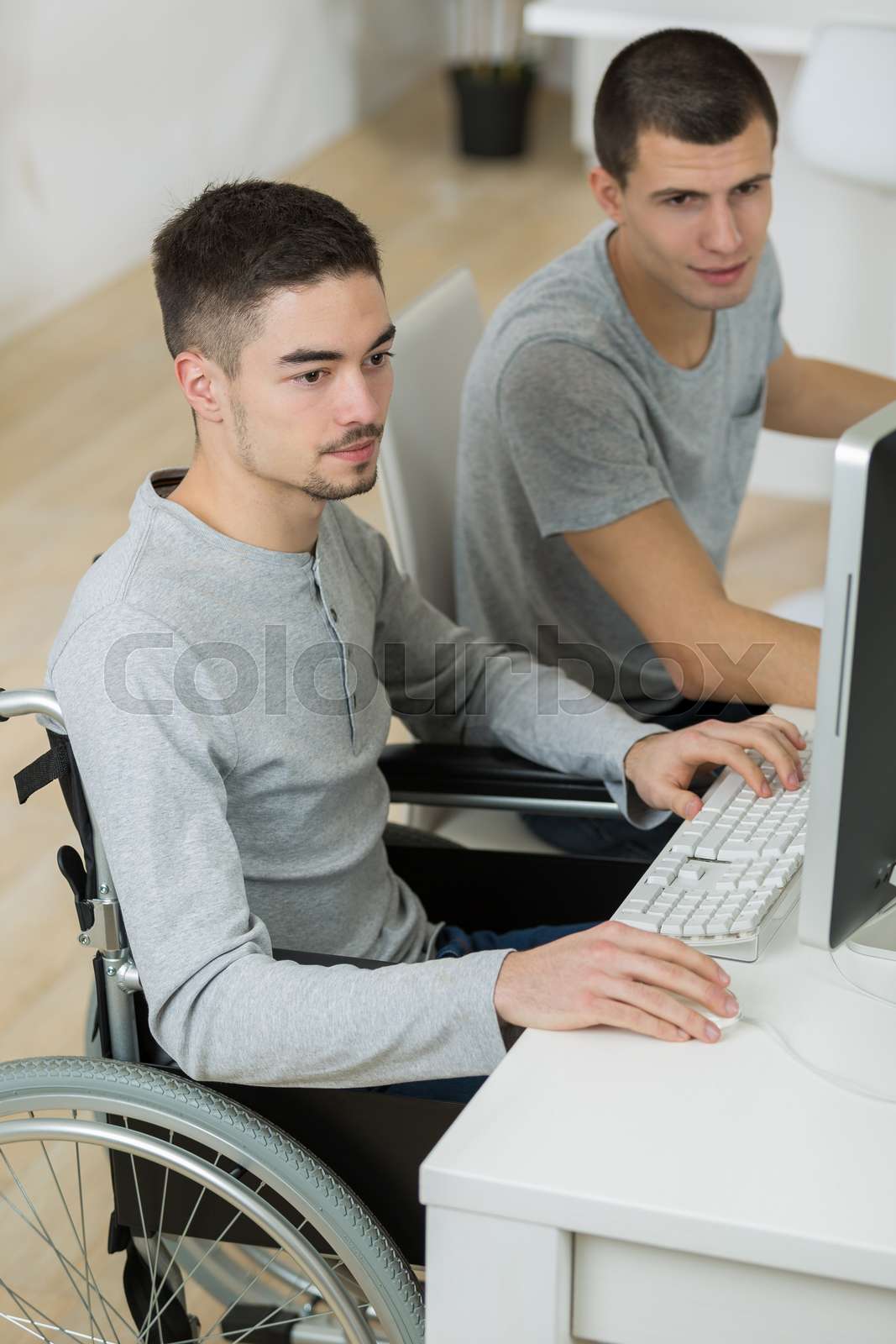 portrait of two computer experts | Stock image | Colourbox