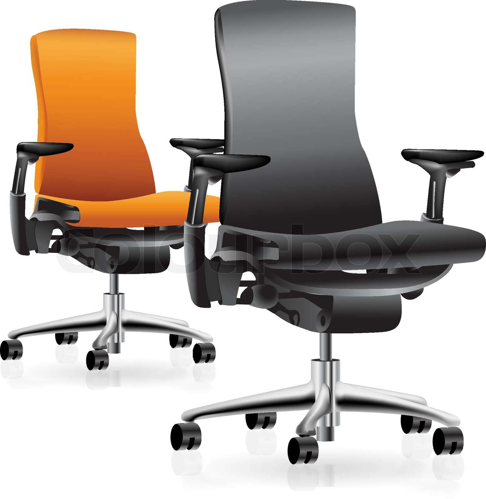 Set of two office chairs. Vector clip-art | Stock vector | Colourbox