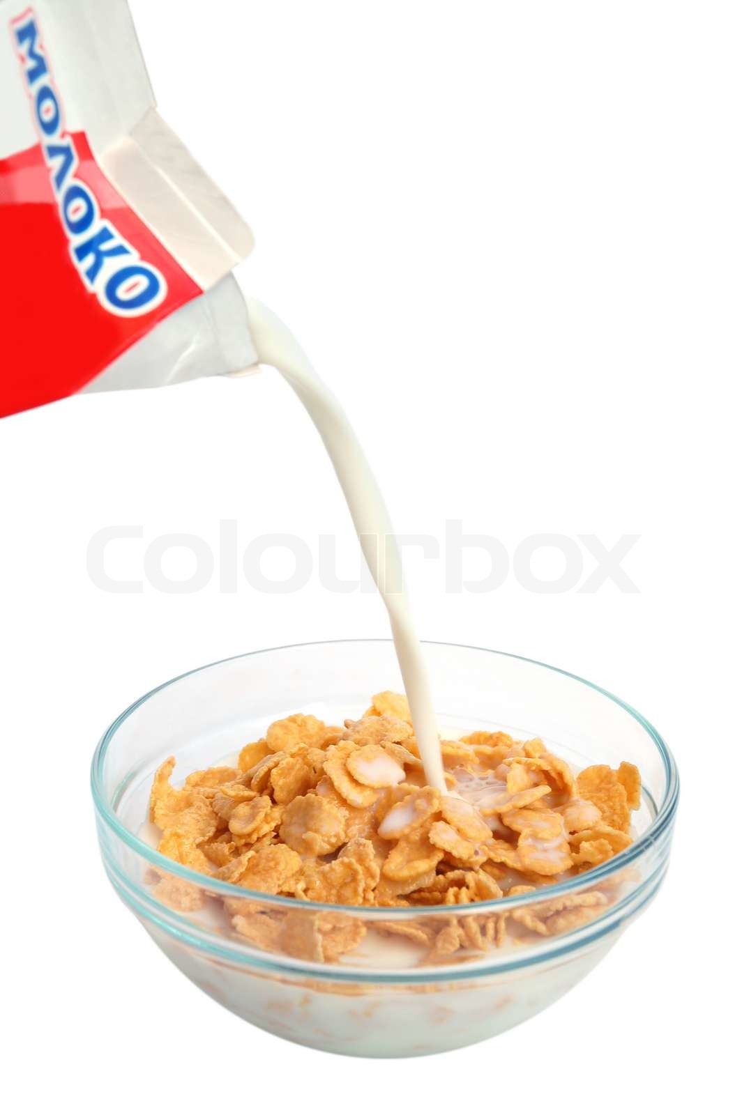 Cereal flakes breakfast | Stock image | Colourbox