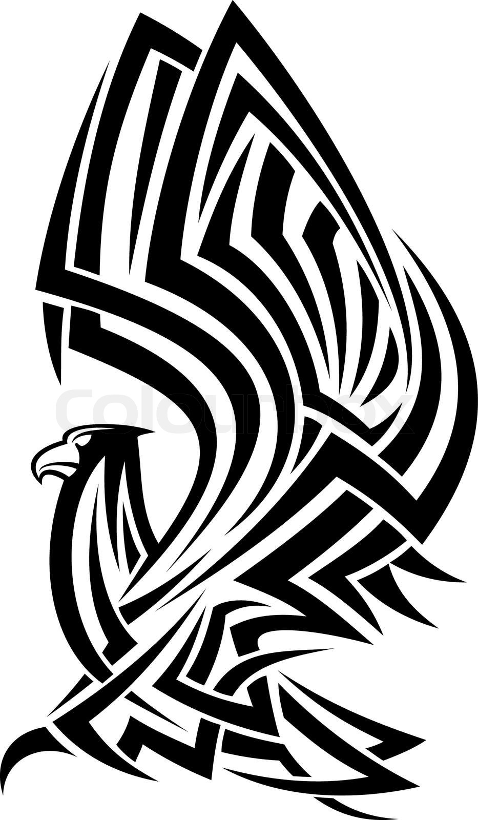 Tribal eagle tattoo | Stock vector | Colourbox