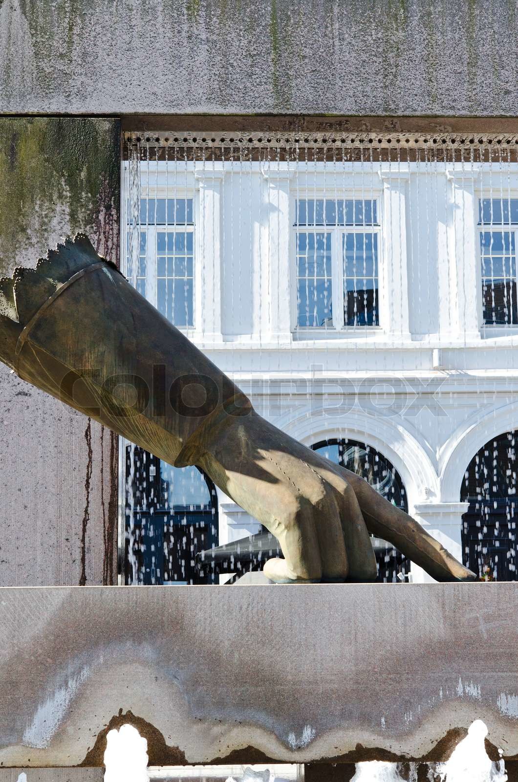 Giant hand sculpture | Stock image | Colourbox