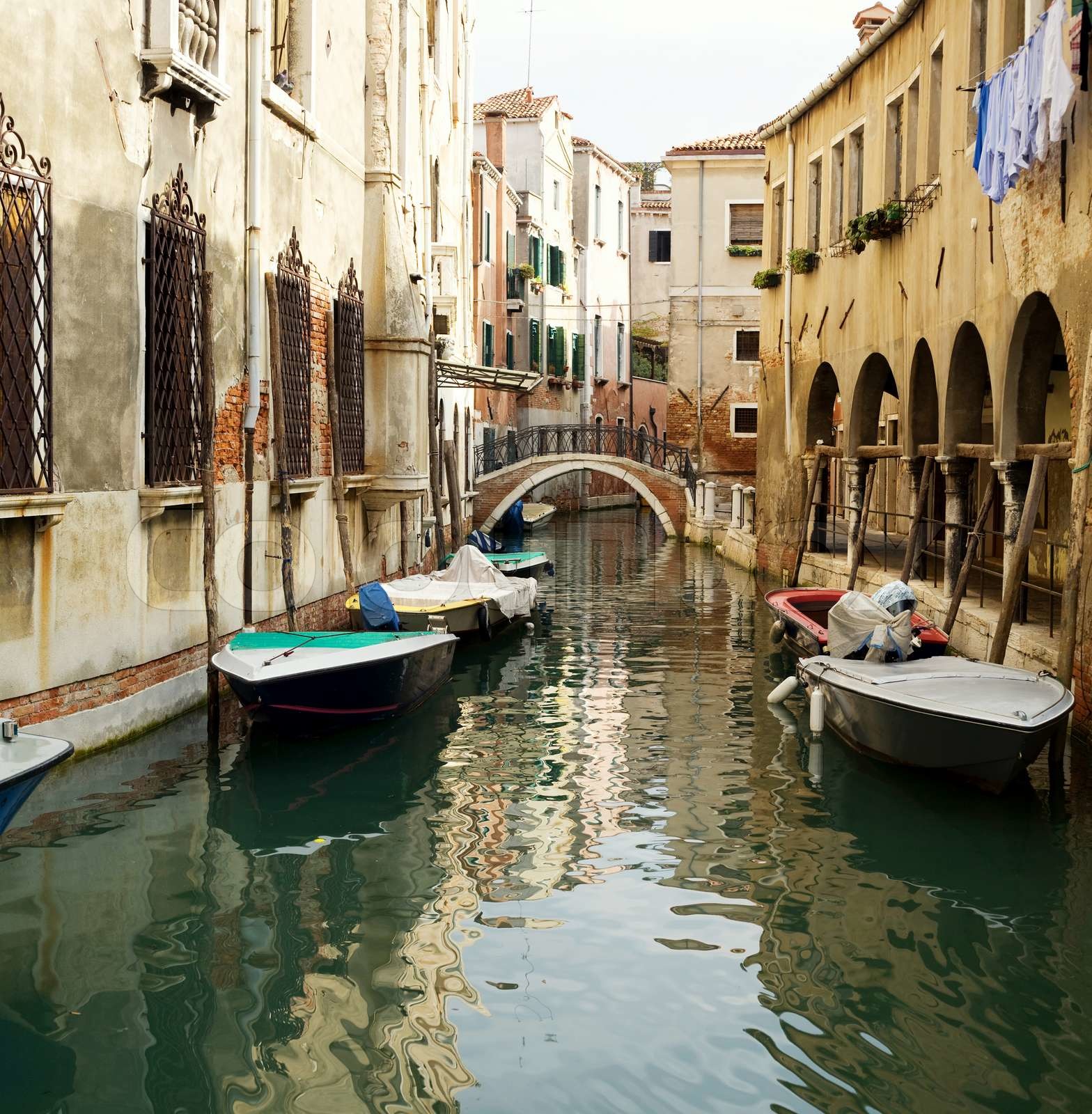 Narrow canal | Stock image | Colourbox
