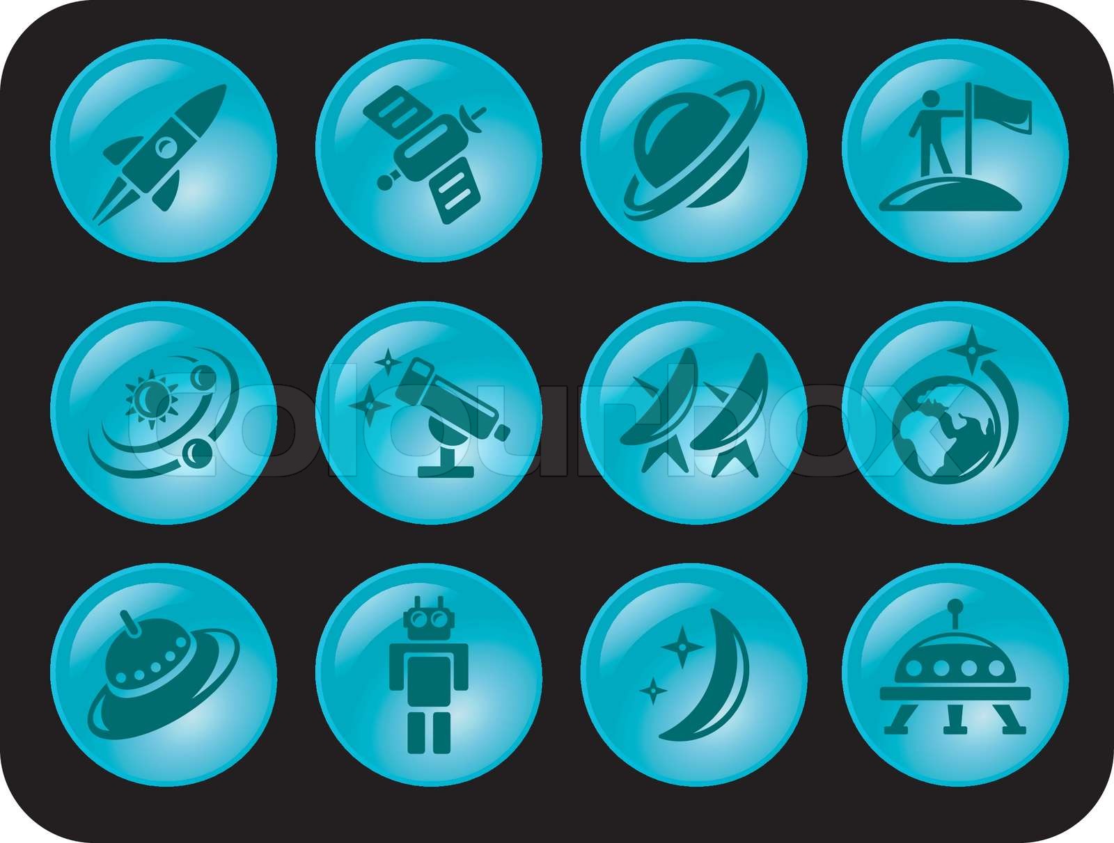 Space button set | Stock vector | Colourbox