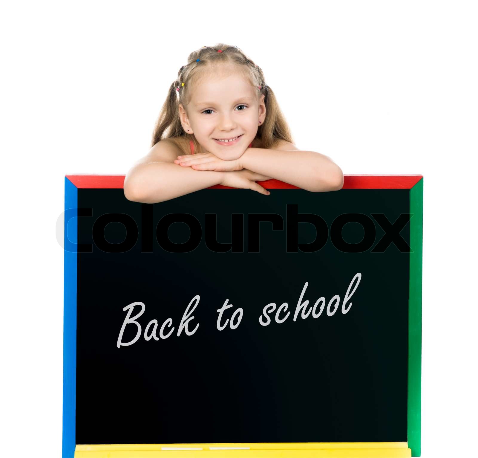 beautiful little girl on a board | Stock image | Colourbox
