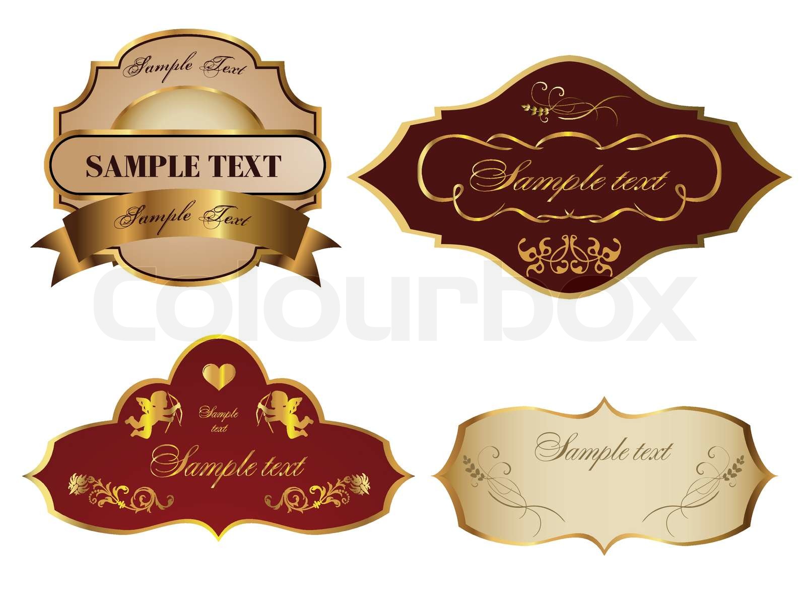 etikett, altertümlich, braun | Stock-Vektor | Colourbox