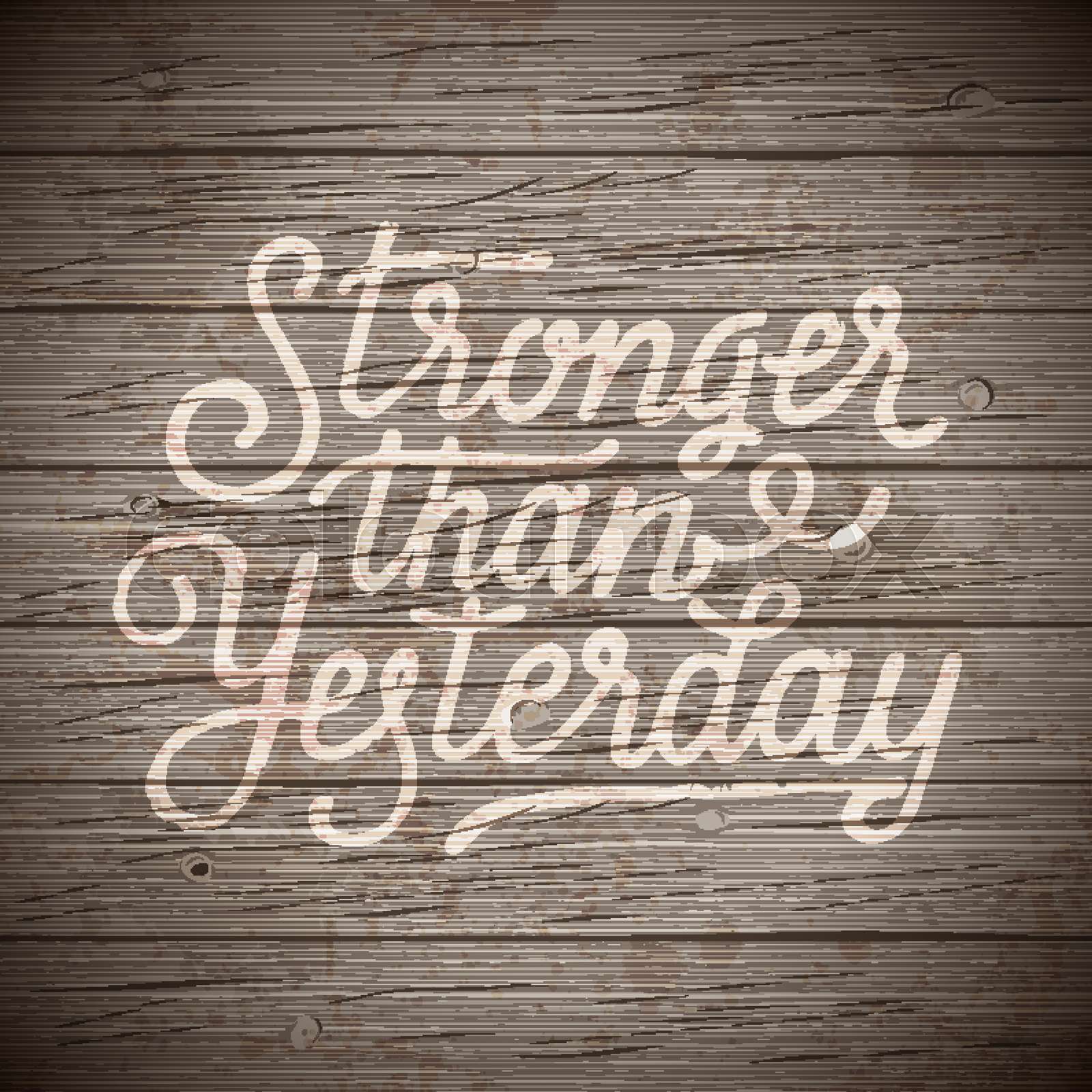 Rustic wood with slogan | Stock vector | Colourbox