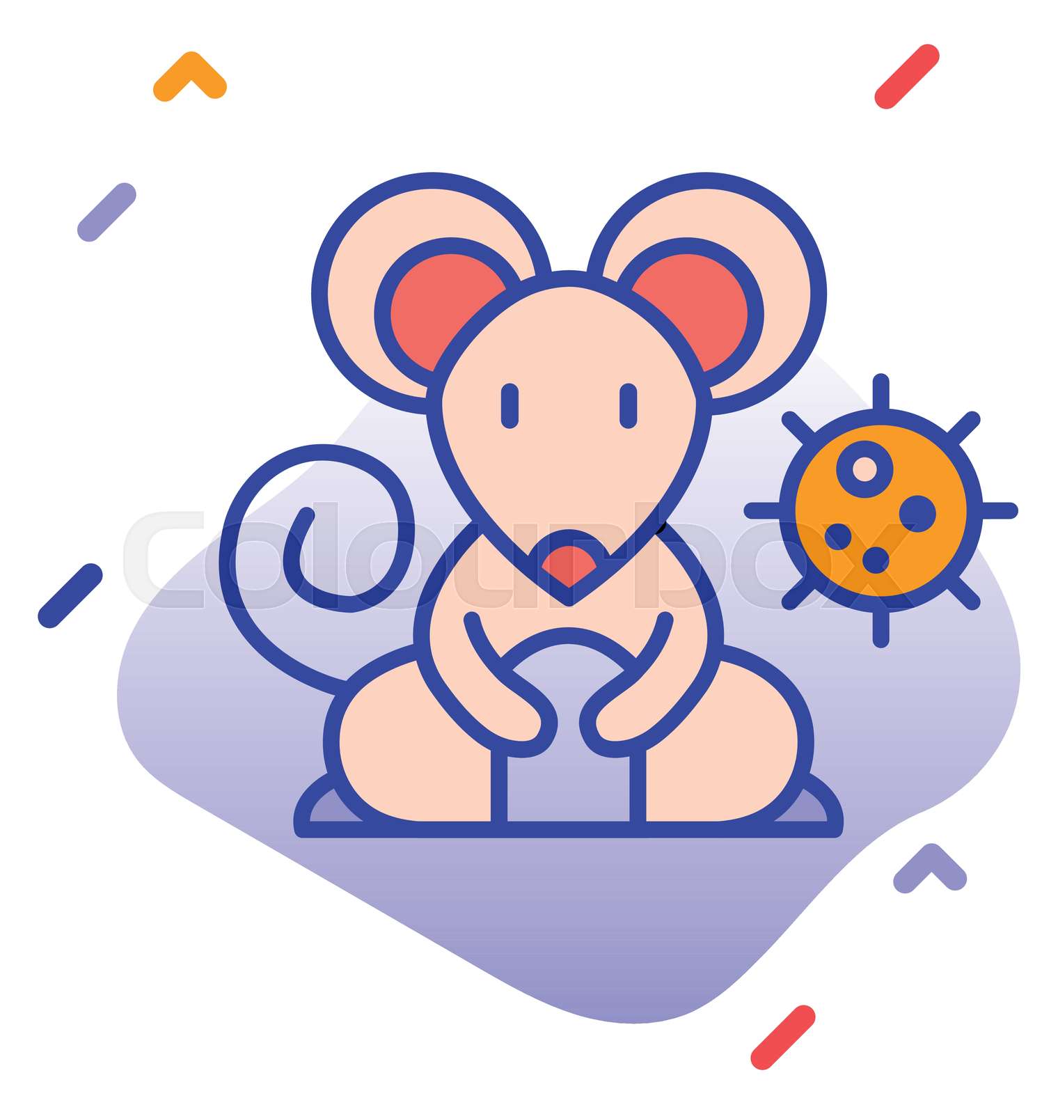 Rats, infection, cause, virus fully editable vector icon | Stock vector ...