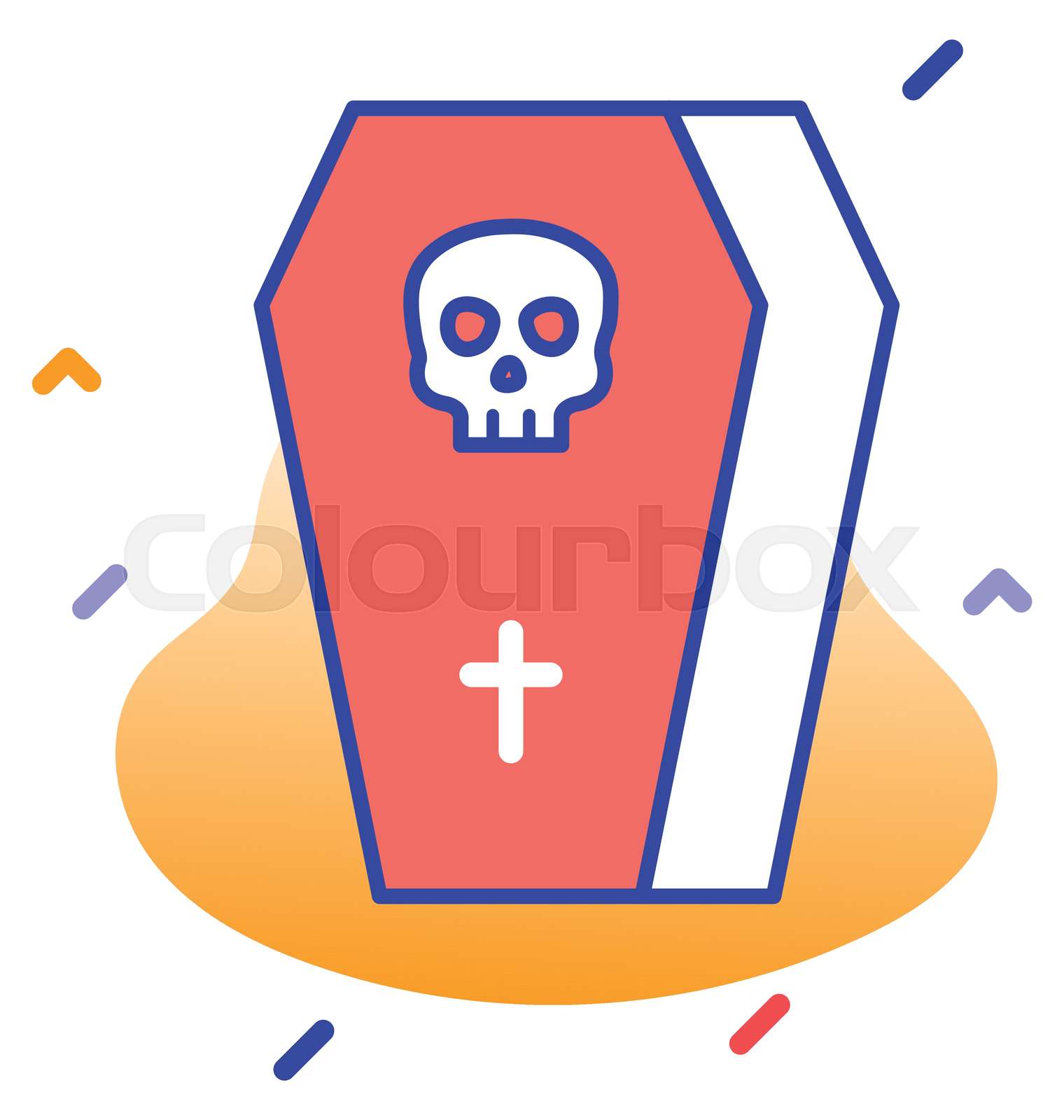 Death, rip, rest in peace, coffin fully editable vector icon | Stock ...