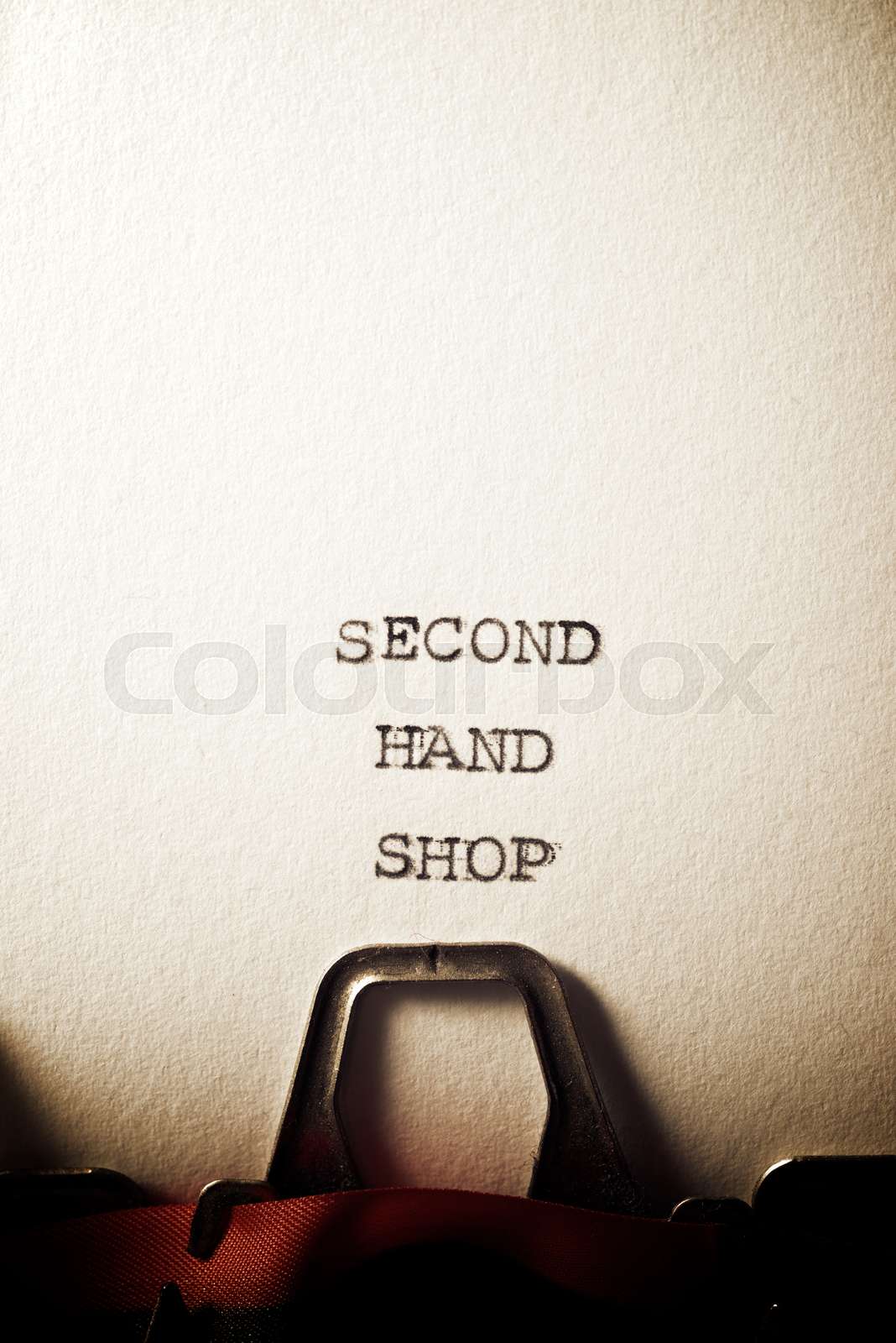 Second hand shop text | Stock image | Colourbox