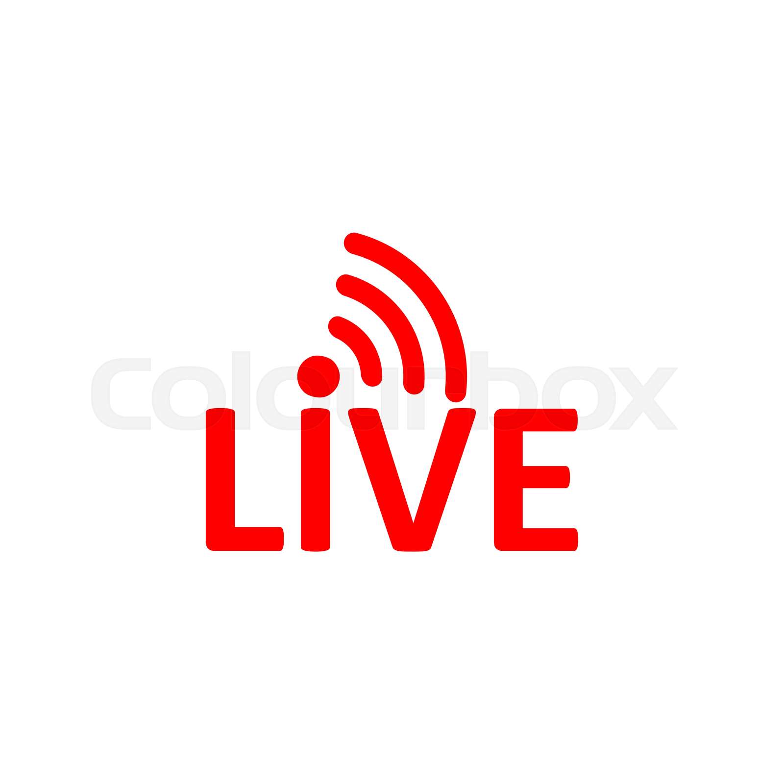 Live Stream sign. Red symbol, button of live streaming, broadcasting ...