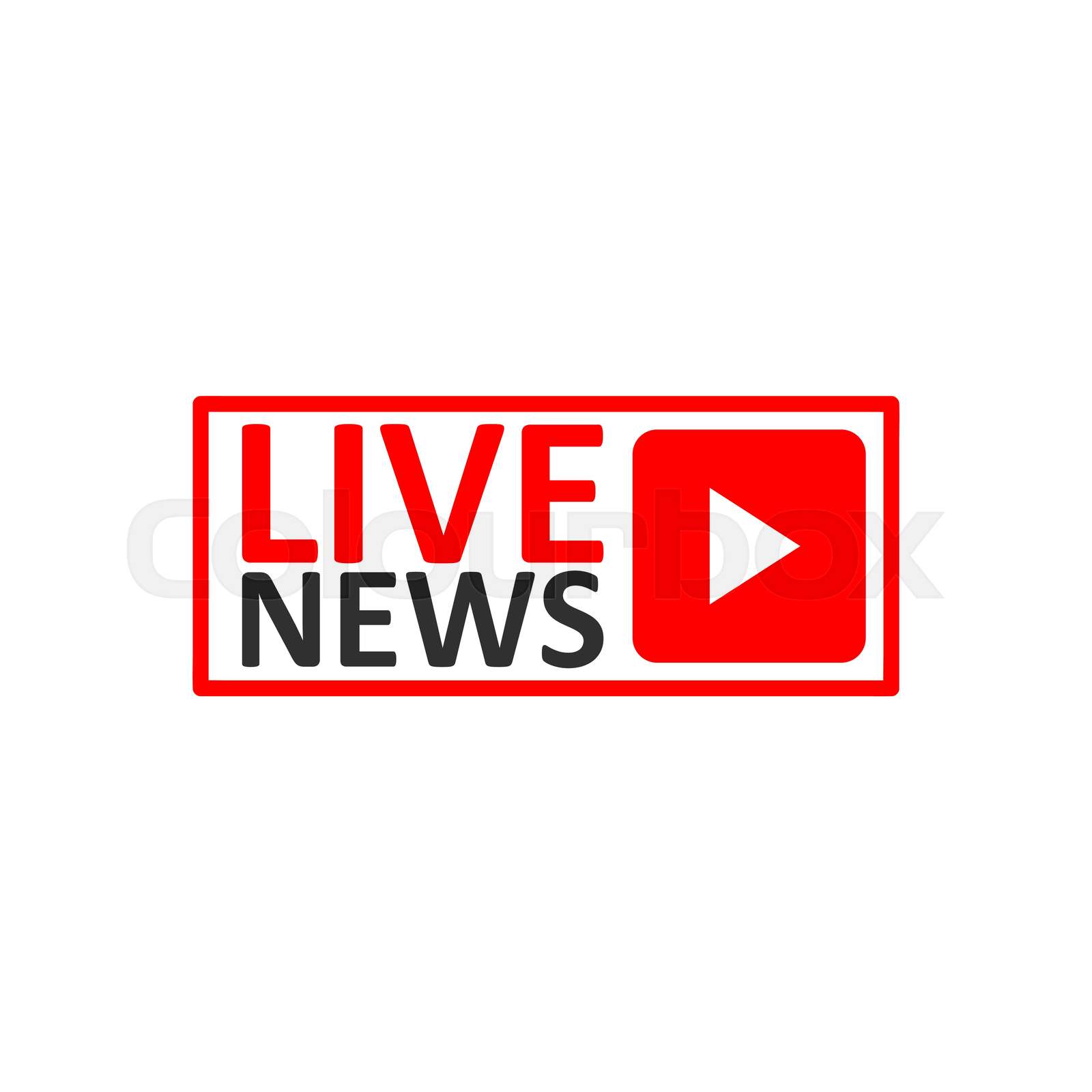 Live Stream sign. Red symbol, button of live streaming, broadcasting ...