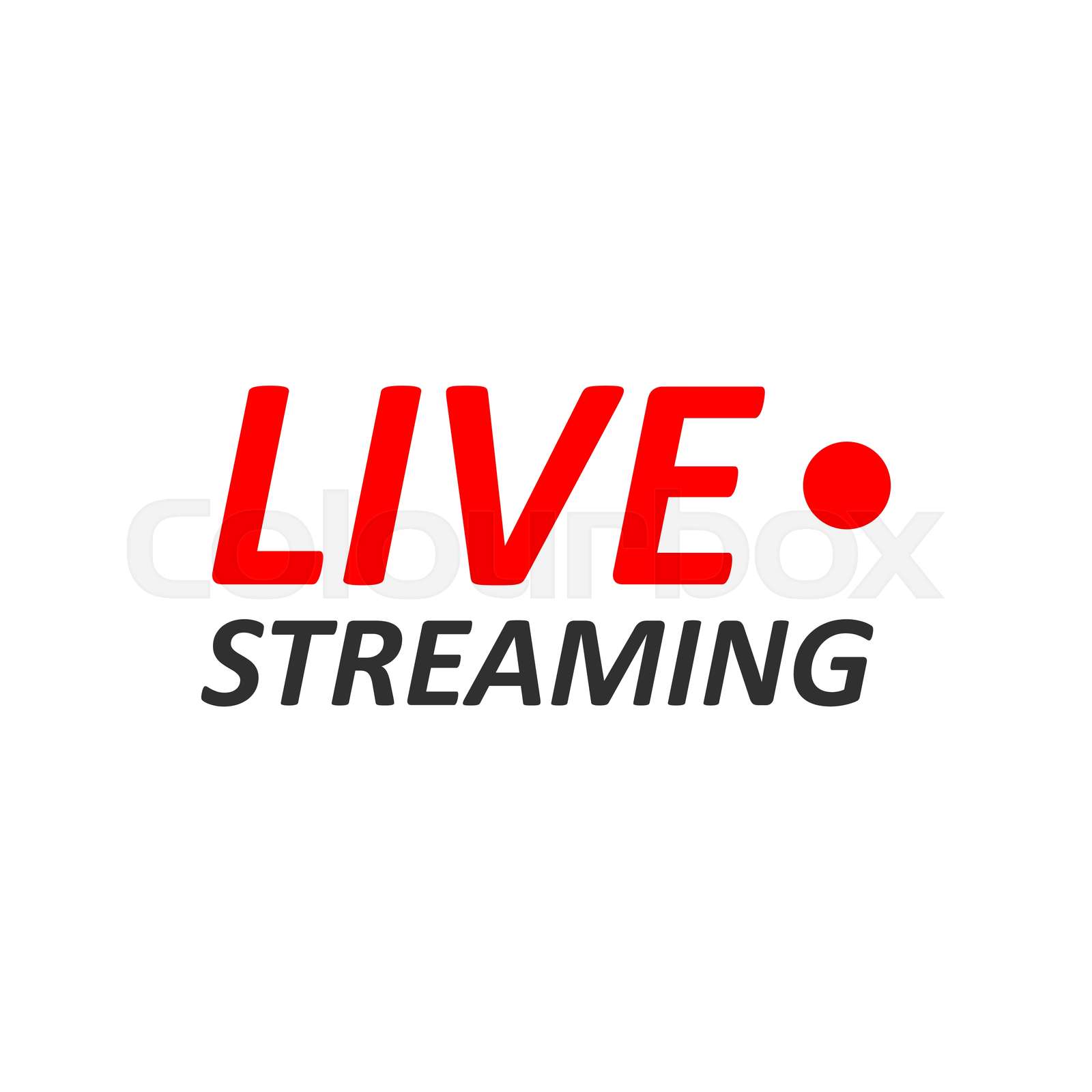 Live Stream sign. Red symbol, button of live streaming, broadcasting ...