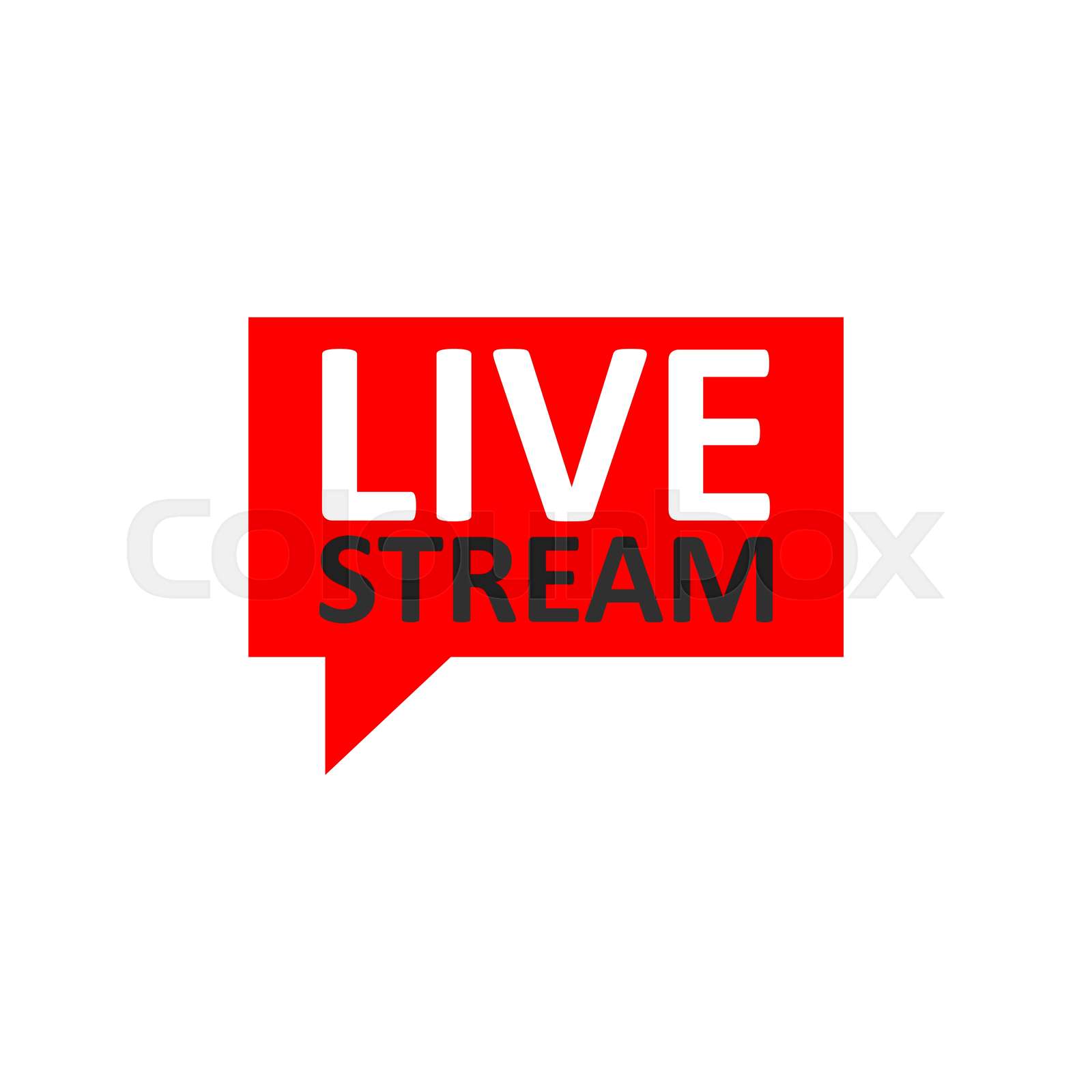 Live Stream sign. Red symbol, button of live streaming, broadcasting ...