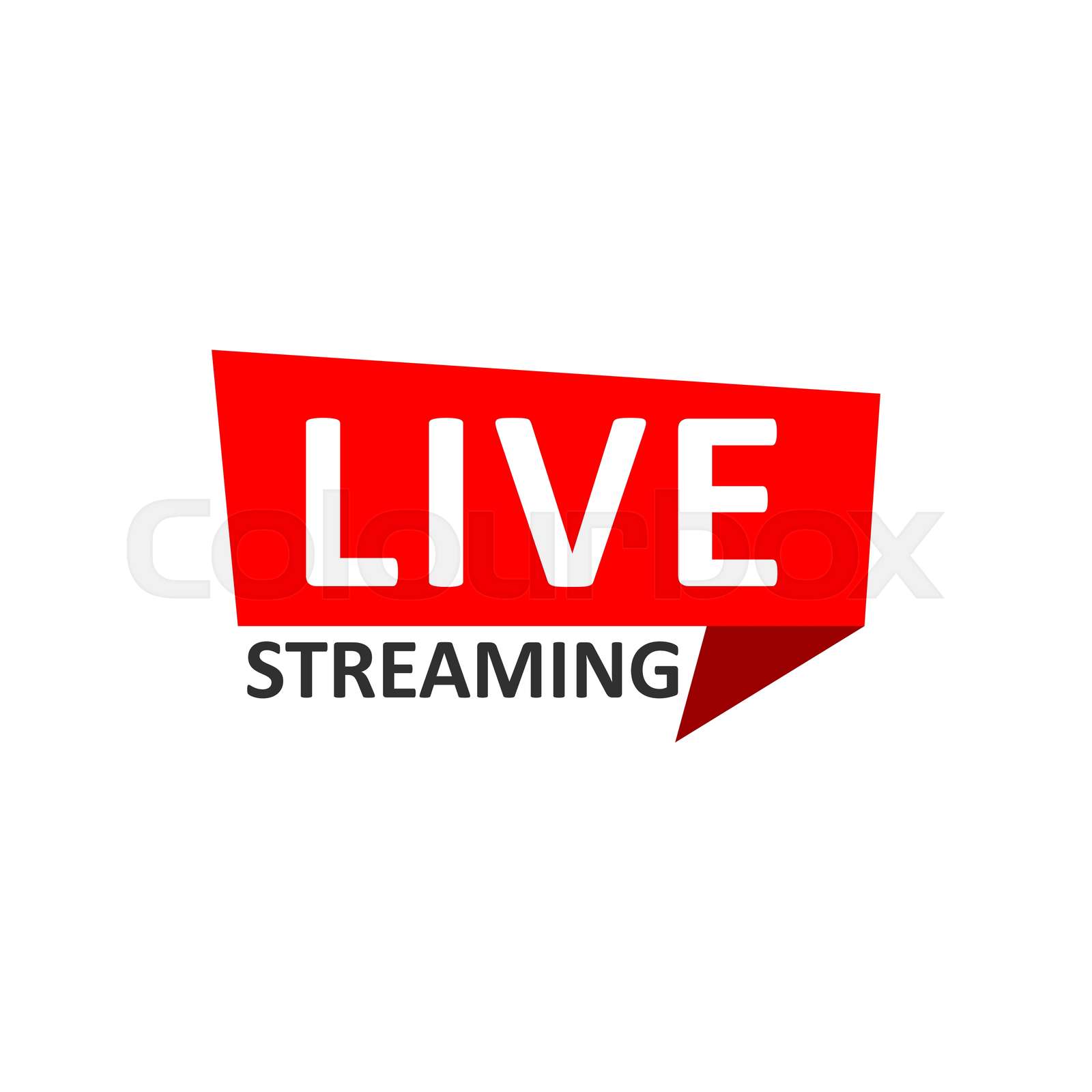 Live Stream sign. Red symbol, button of live streaming, broadcasting ...