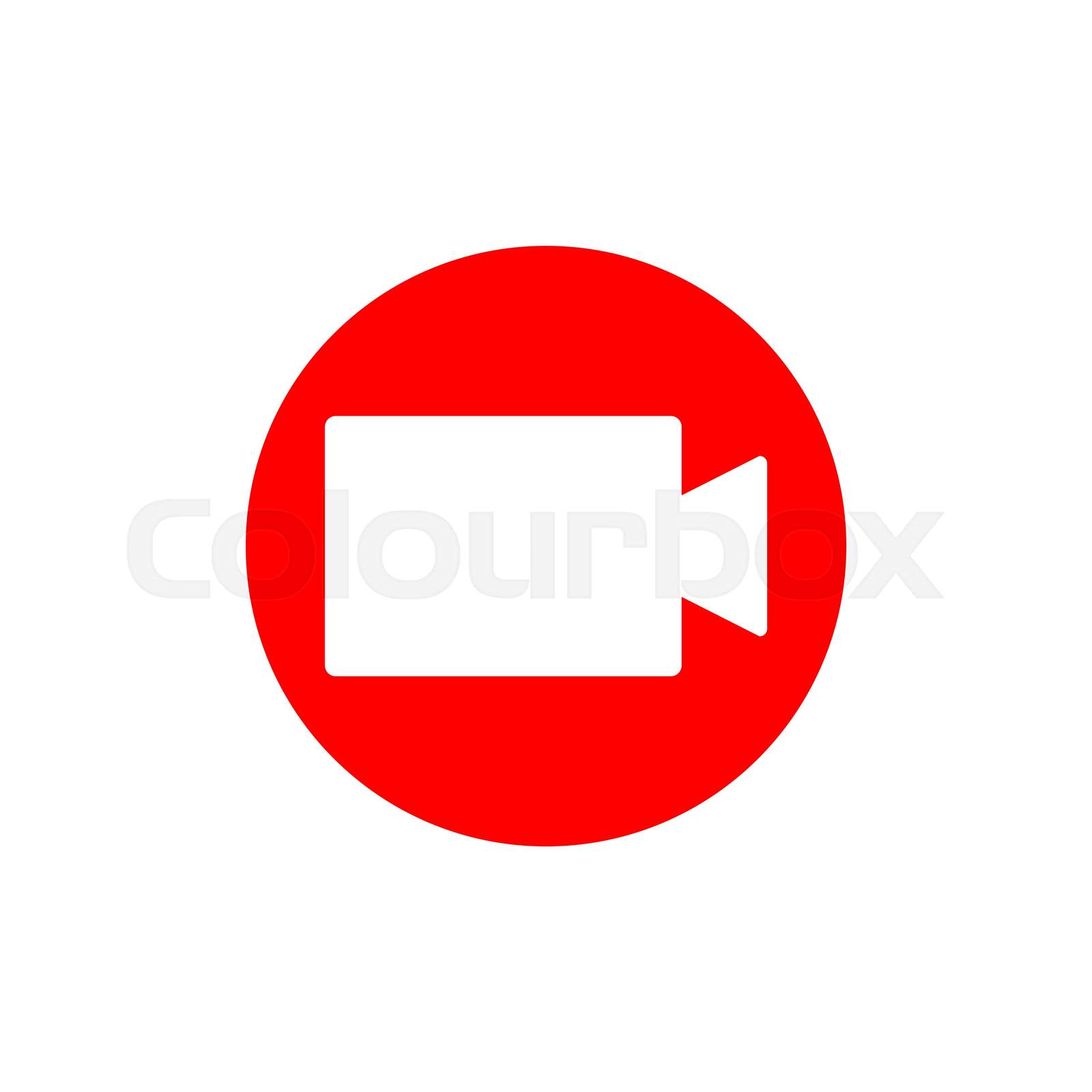 Video recording sign. Symbol of making video for social media | Stock ...