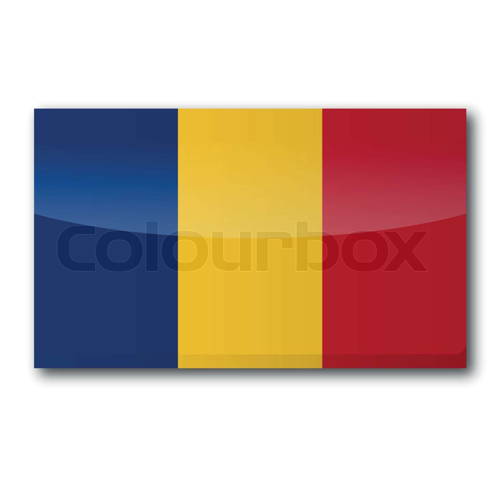 rumænsk, flag, kort | Stock vektor | Colourbox
